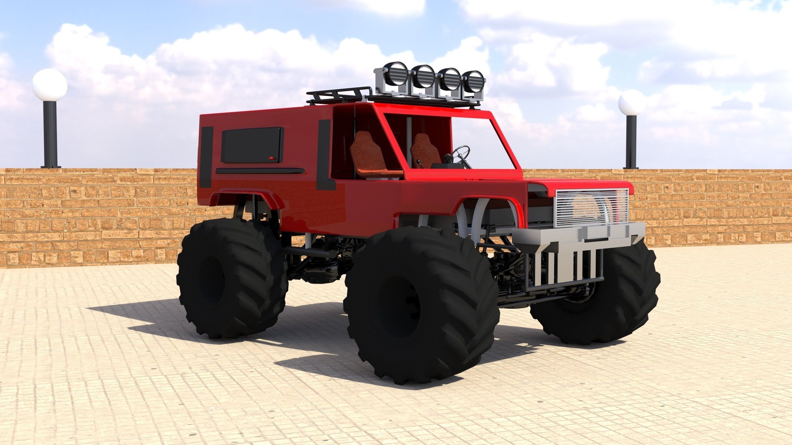 3D model Monstertruck monster truck VR / AR / low-poly | CGTrader