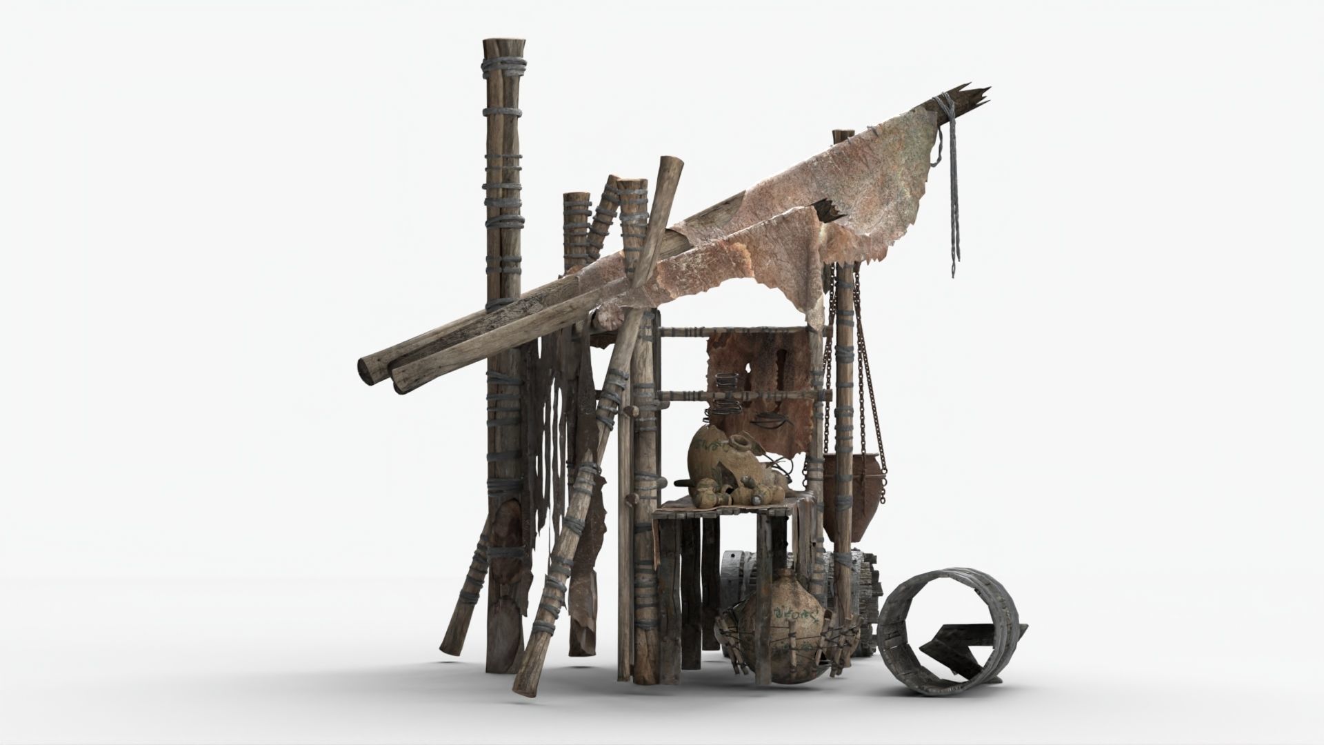 3D model Abandoned Medieval Blacksmith Shop VR / AR / low-poly | CGTrader