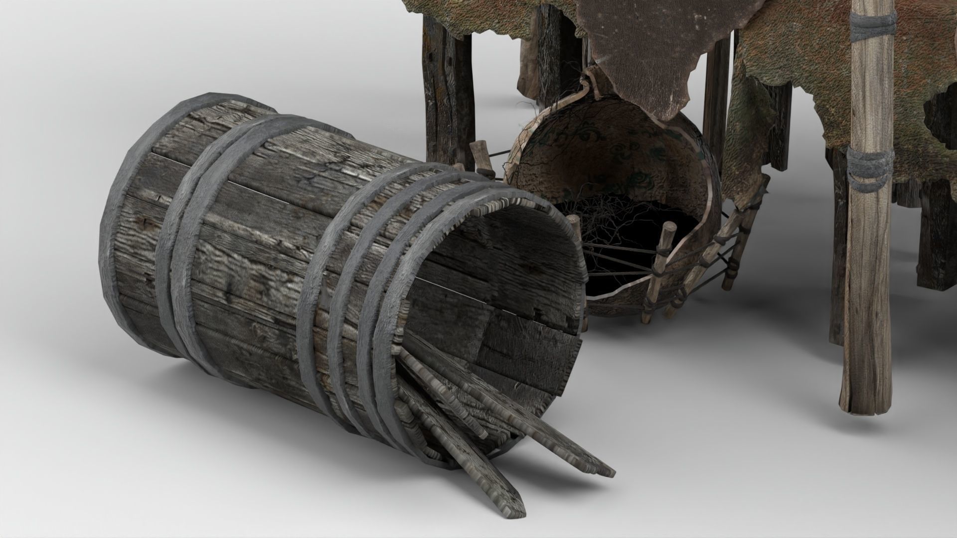 3D model Abandoned Medieval Blacksmith Shop VR / AR / low-poly | CGTrader