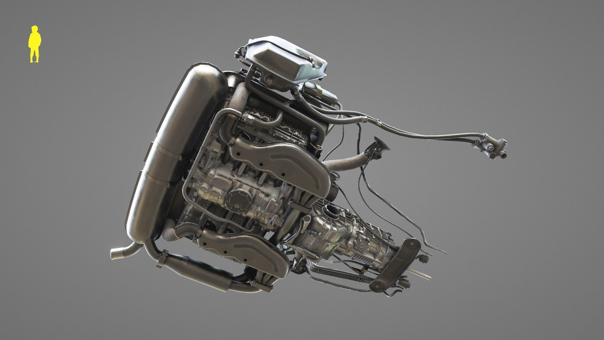 3D model Porsche 911SC Engine with 915 Gearbox VR / AR / low-poly | CGTrader
