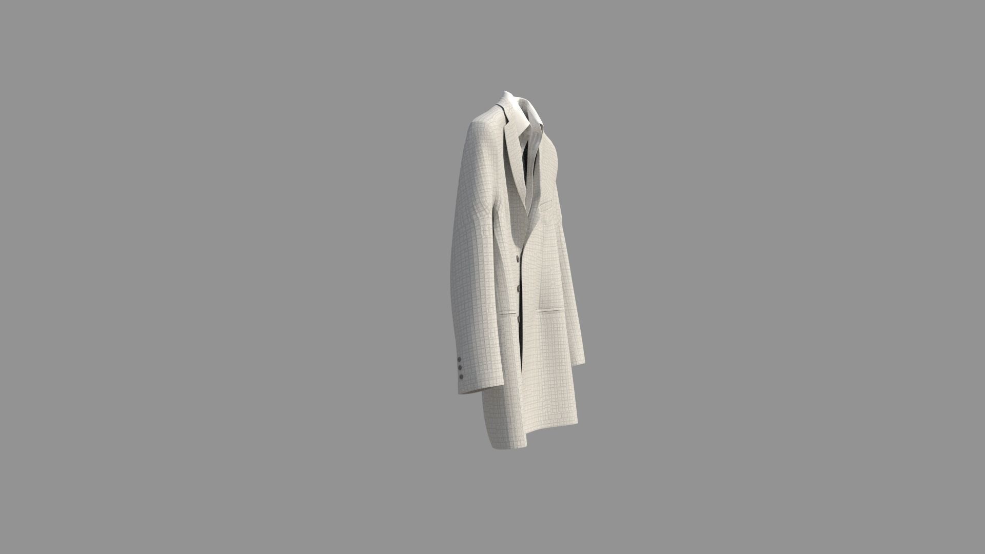 Trench Winter Coat Suit 3D model | CGTrader