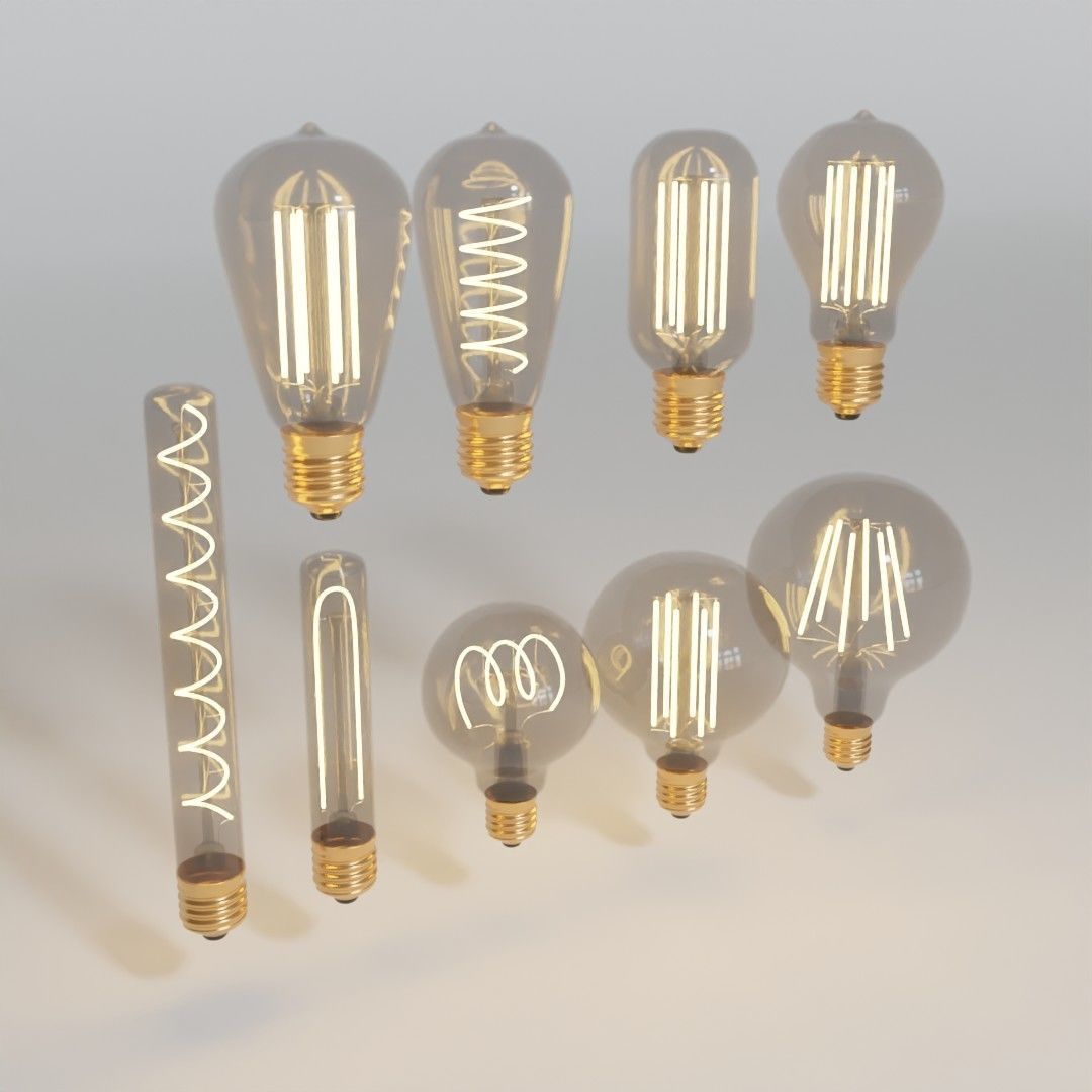 industrial light led bulb collection 3D model | CGTrader