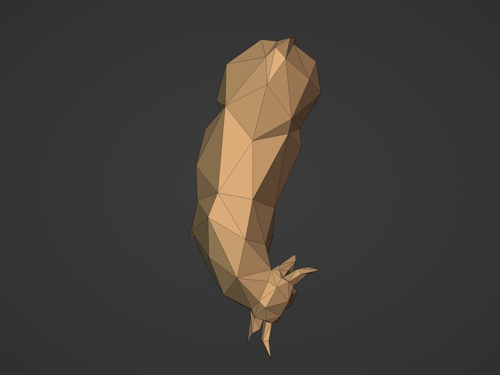 Low Poly Bull Figurine 3D model 3D printable | CGTrader