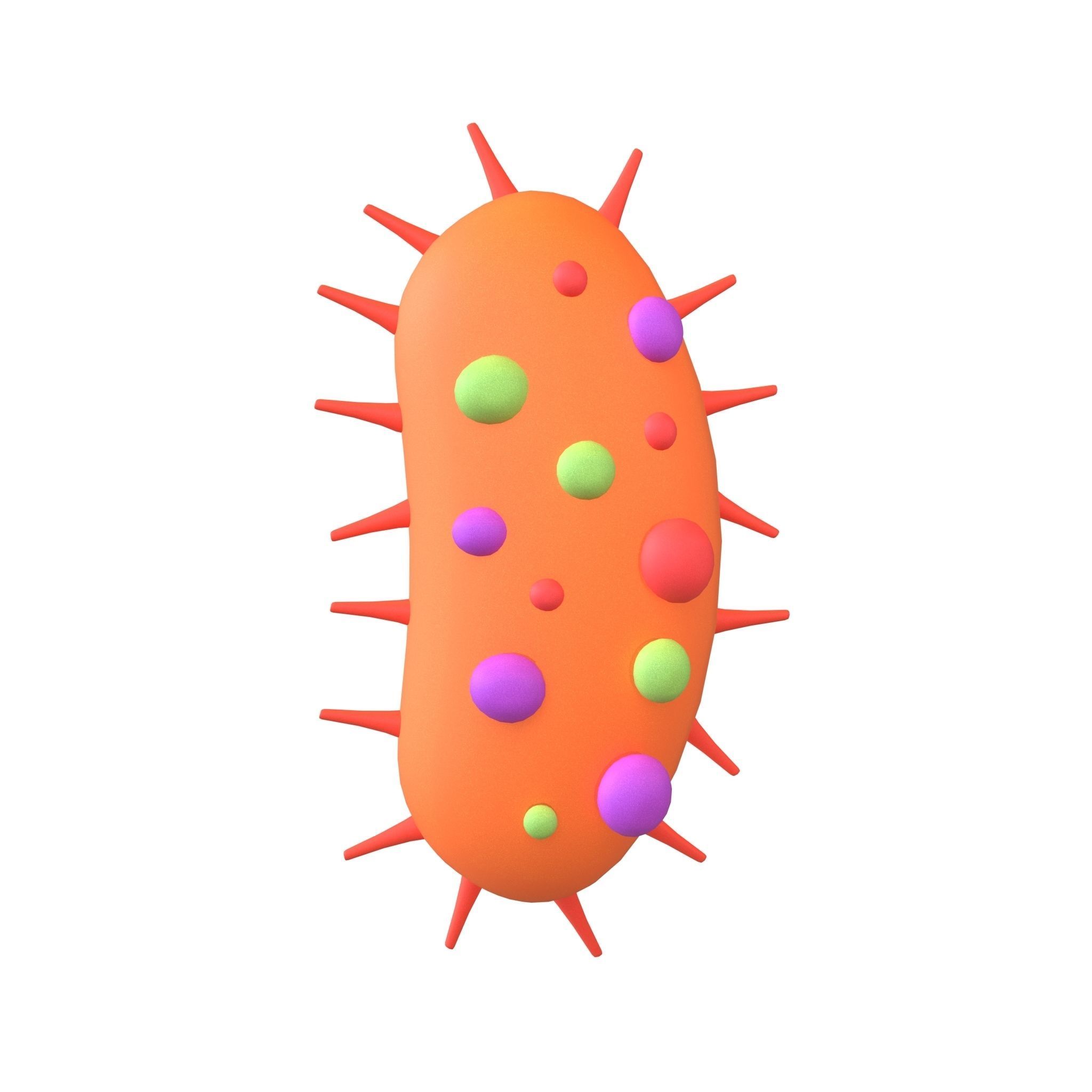 3D model Bacteria Icon v2 001 VR / AR / low-poly | CGTrader