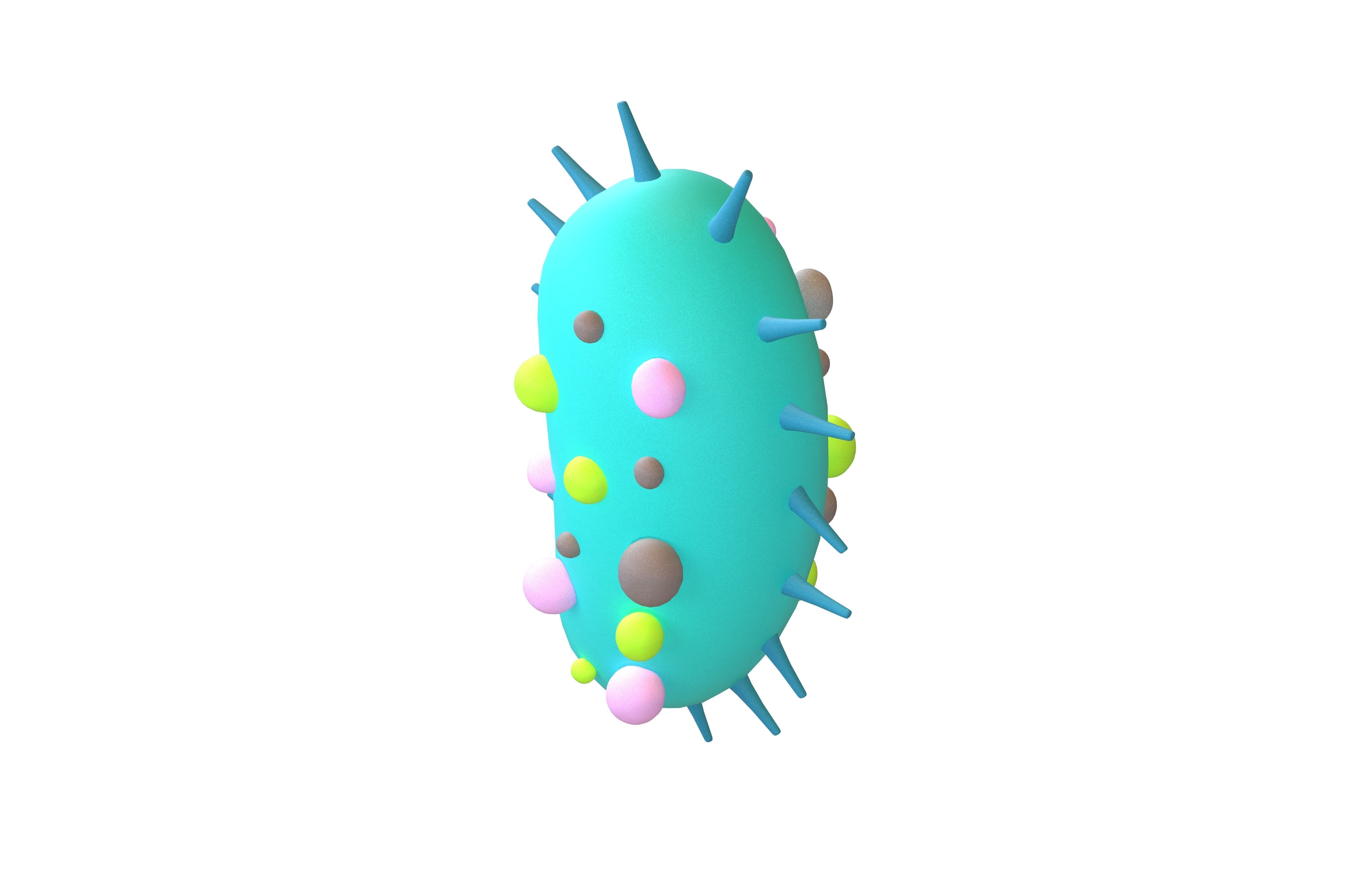 3D model Bacteria Icon v2 003 VR / AR / low-poly | CGTrader