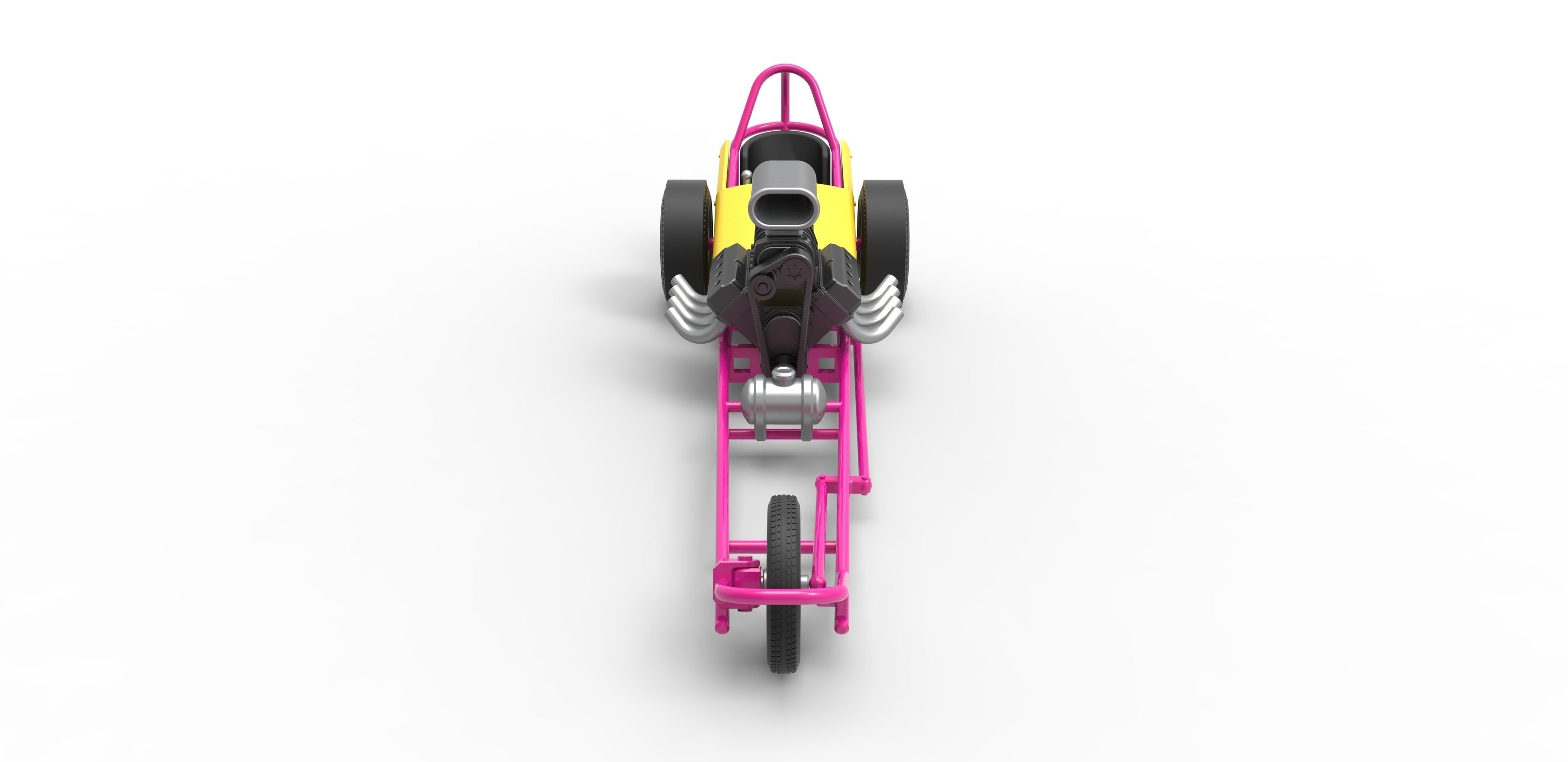 Front engine old school three wheeled dragster Scale 1 to 25 3D model ...