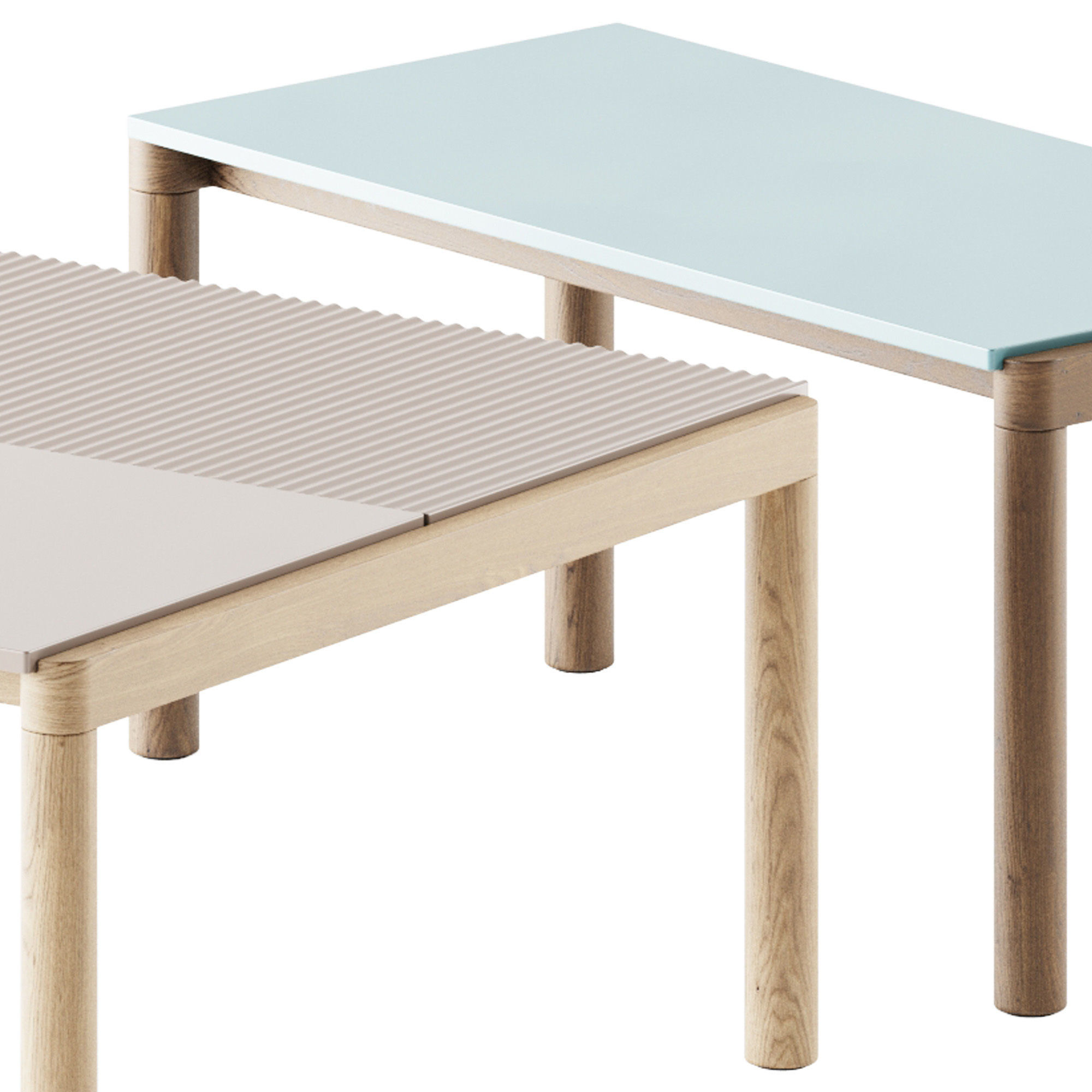 Muuto Couple Coffee Table 1 and 2 Tiles 3D model | CGTrader