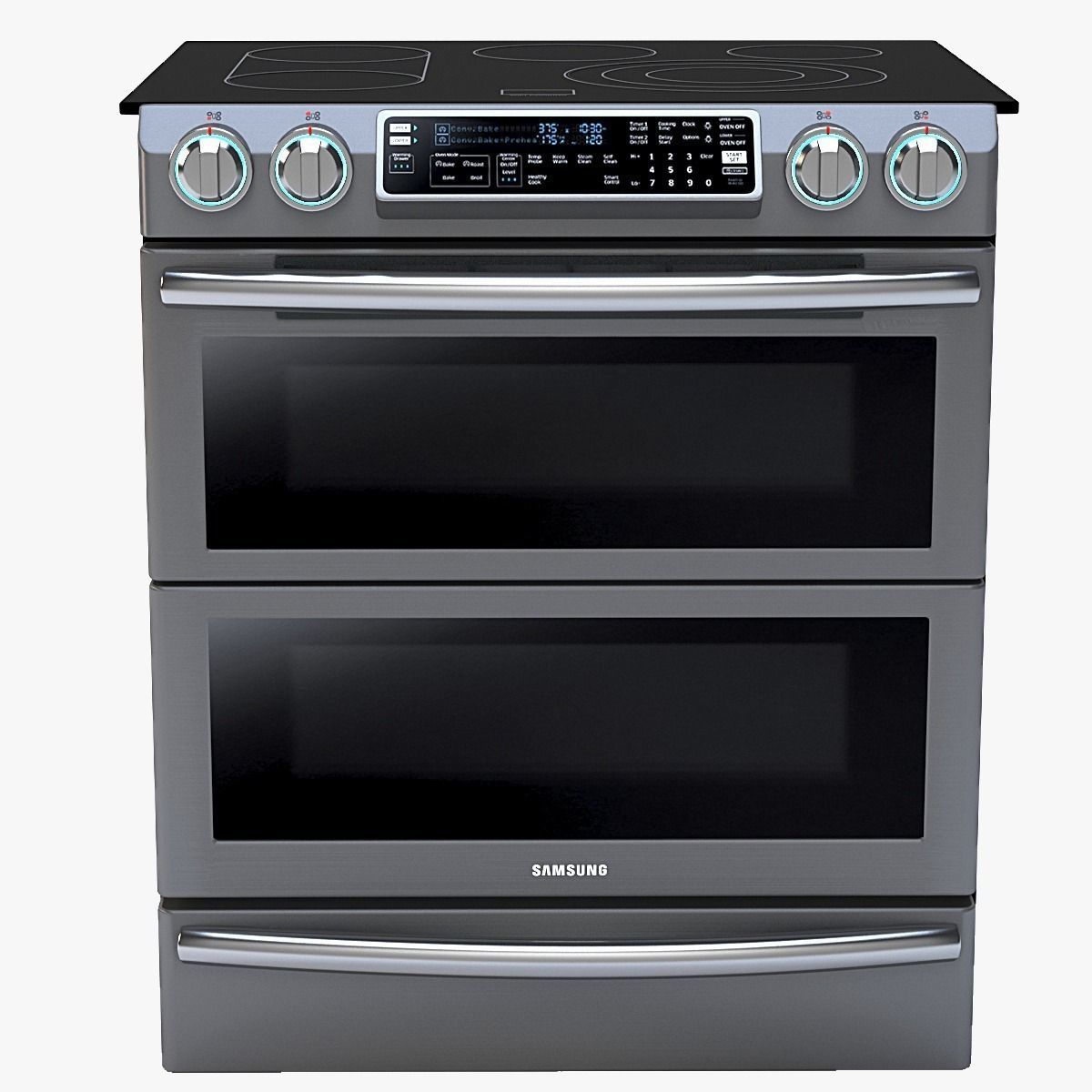 Samsung Slide-In Electric Flex Duo Range With Dual Door 3D model | CGTrader