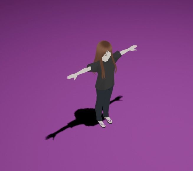 3D model Anime Girl Character - Basic Style 2 VR / AR / low-poly | CGTrader