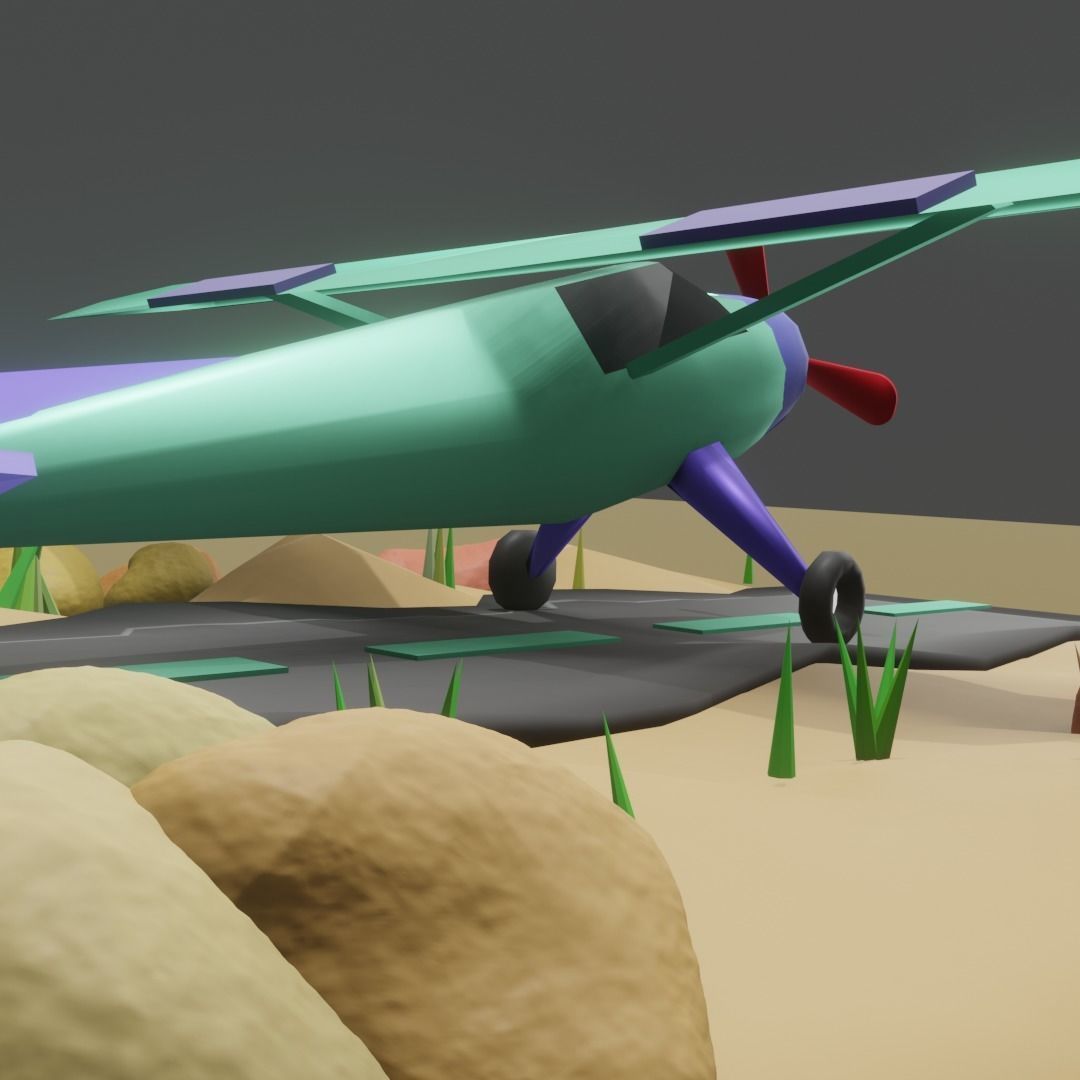 3d plane t in virtual world free VR / AR / low-poly 3D model | CGTrader