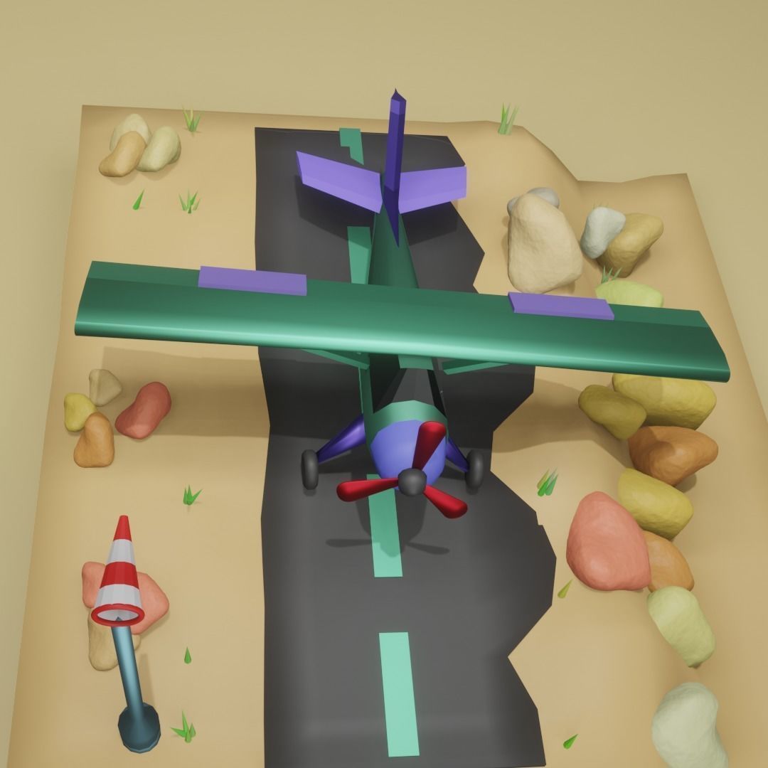 3d plane t in virtual world free VR / AR / low-poly 3D model | CGTrader