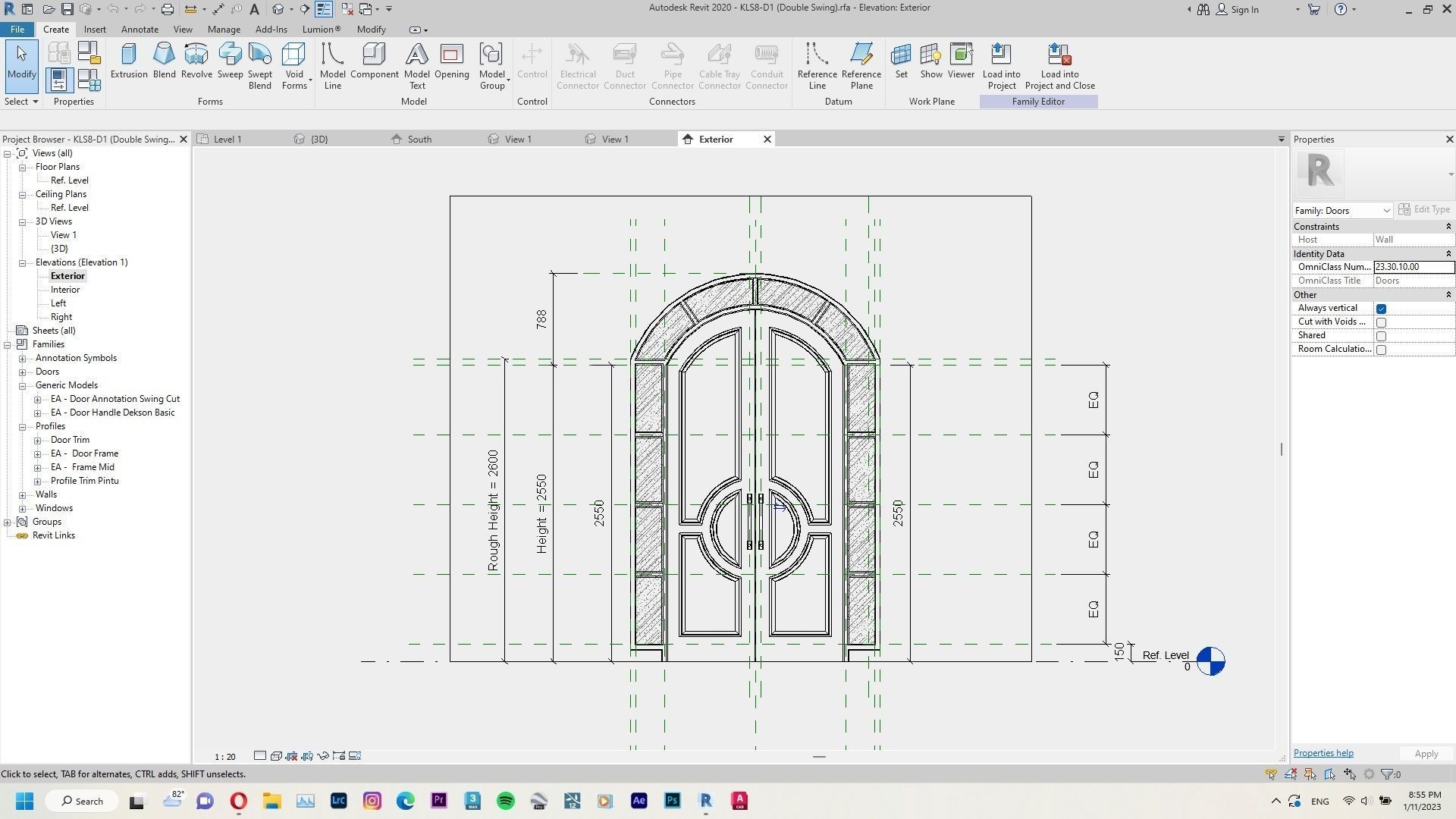 Classic Door Revit Family 3D model | CGTrader