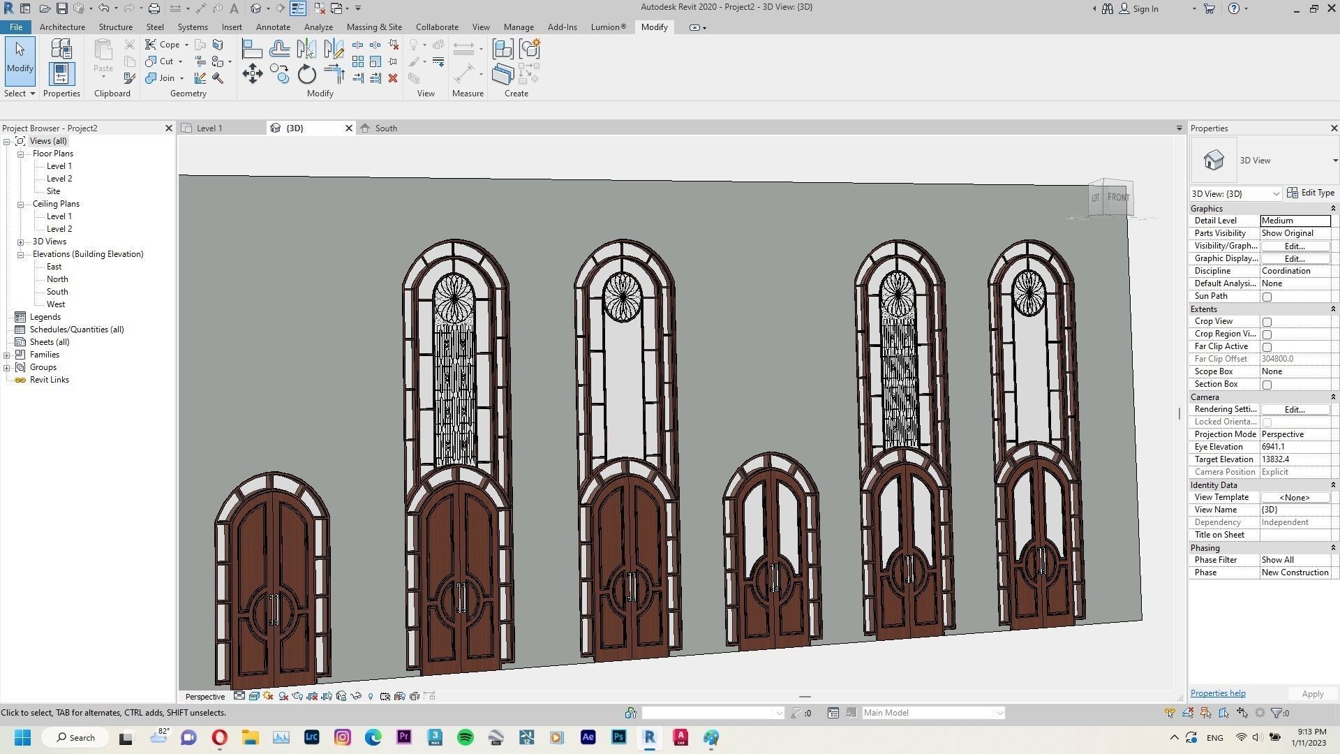 Classic Door Revit Family 3D model | CGTrader