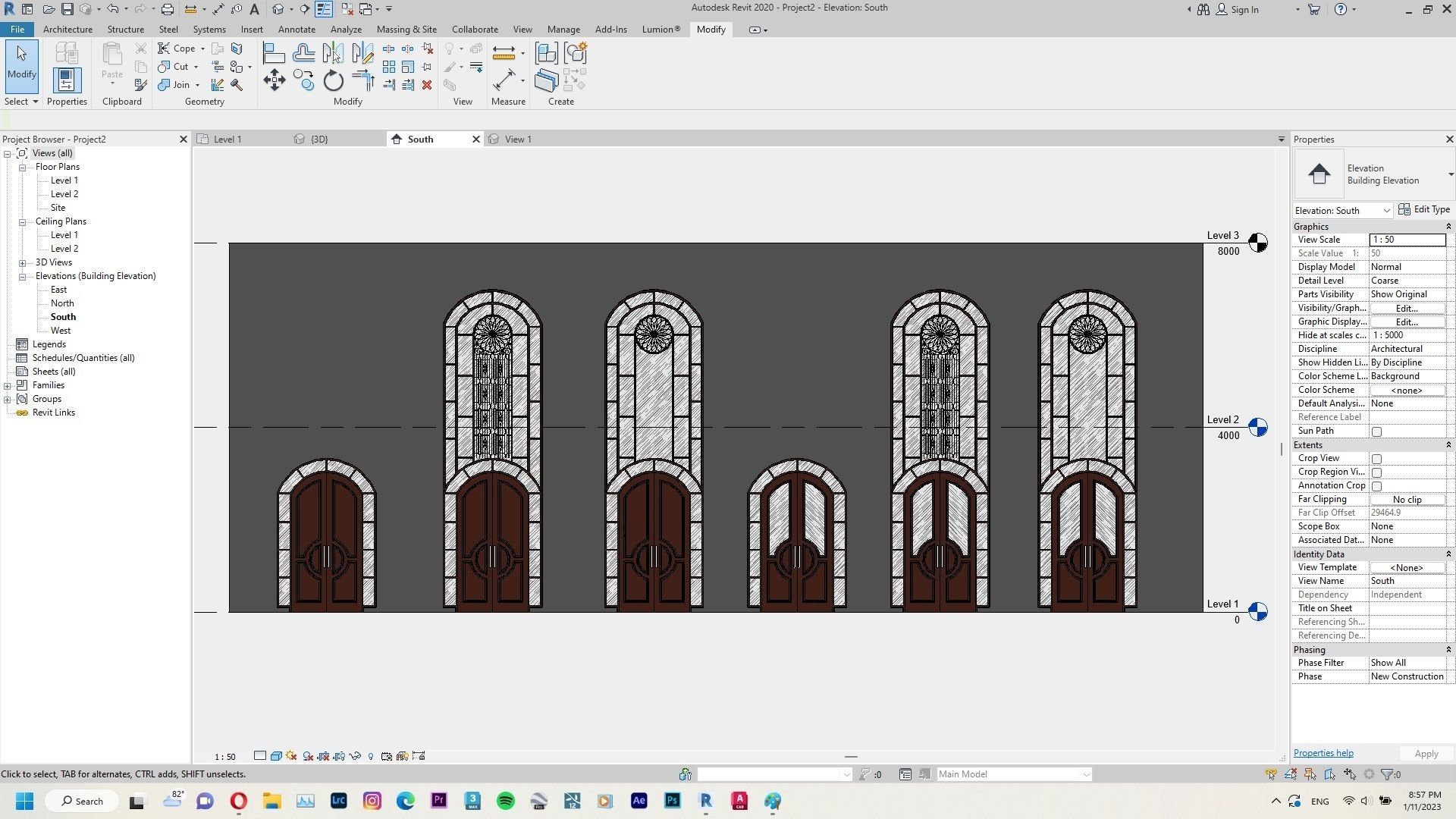 Classic Door Revit Family 3D model | CGTrader