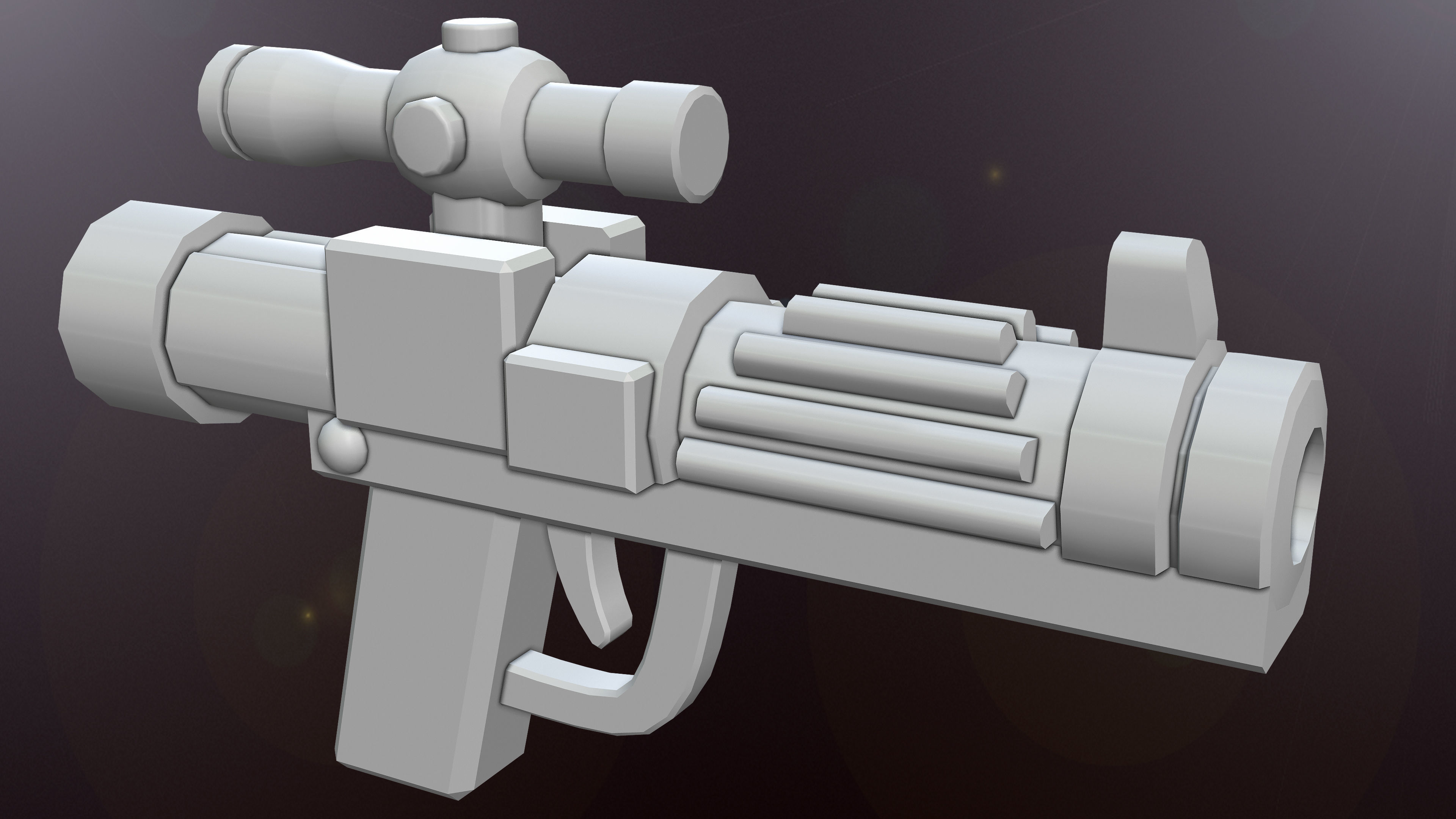 Sci-fi Gun Base meshes with uv 3D model | CGTrader