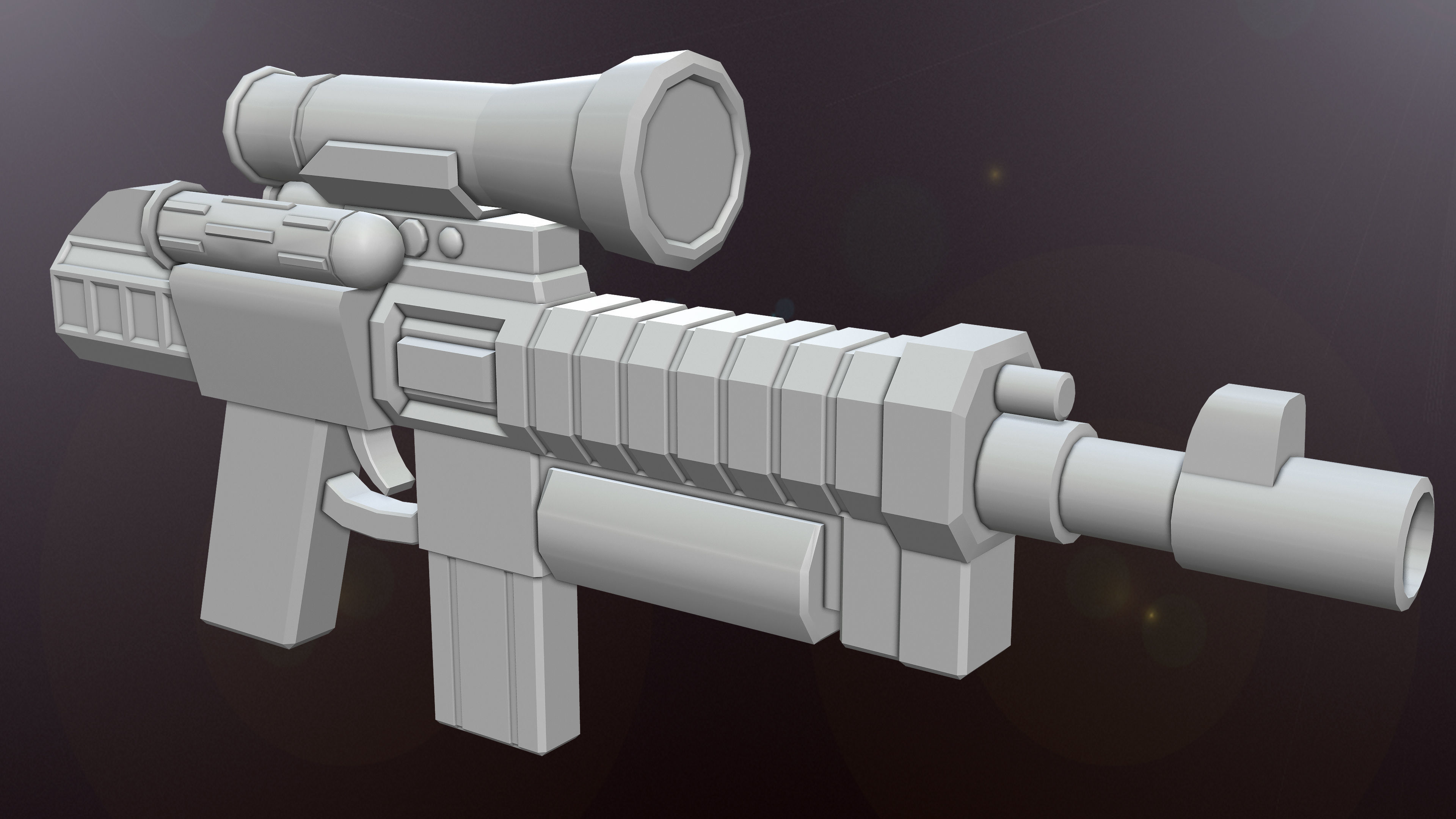 Sci-fi Gun Base meshes with uv 3D model | CGTrader