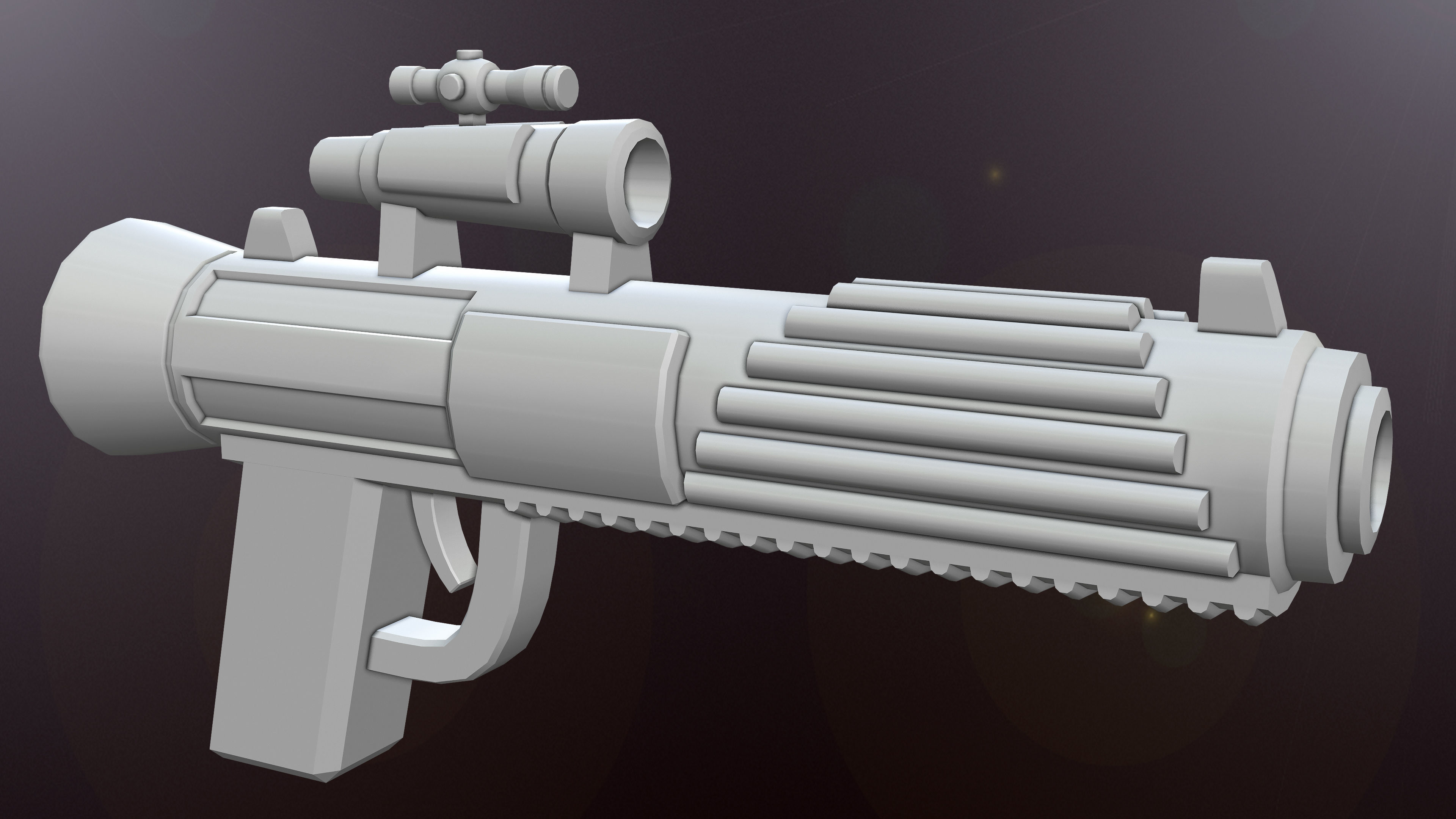 Sci-fi Gun Base meshes with uv 3D model | CGTrader