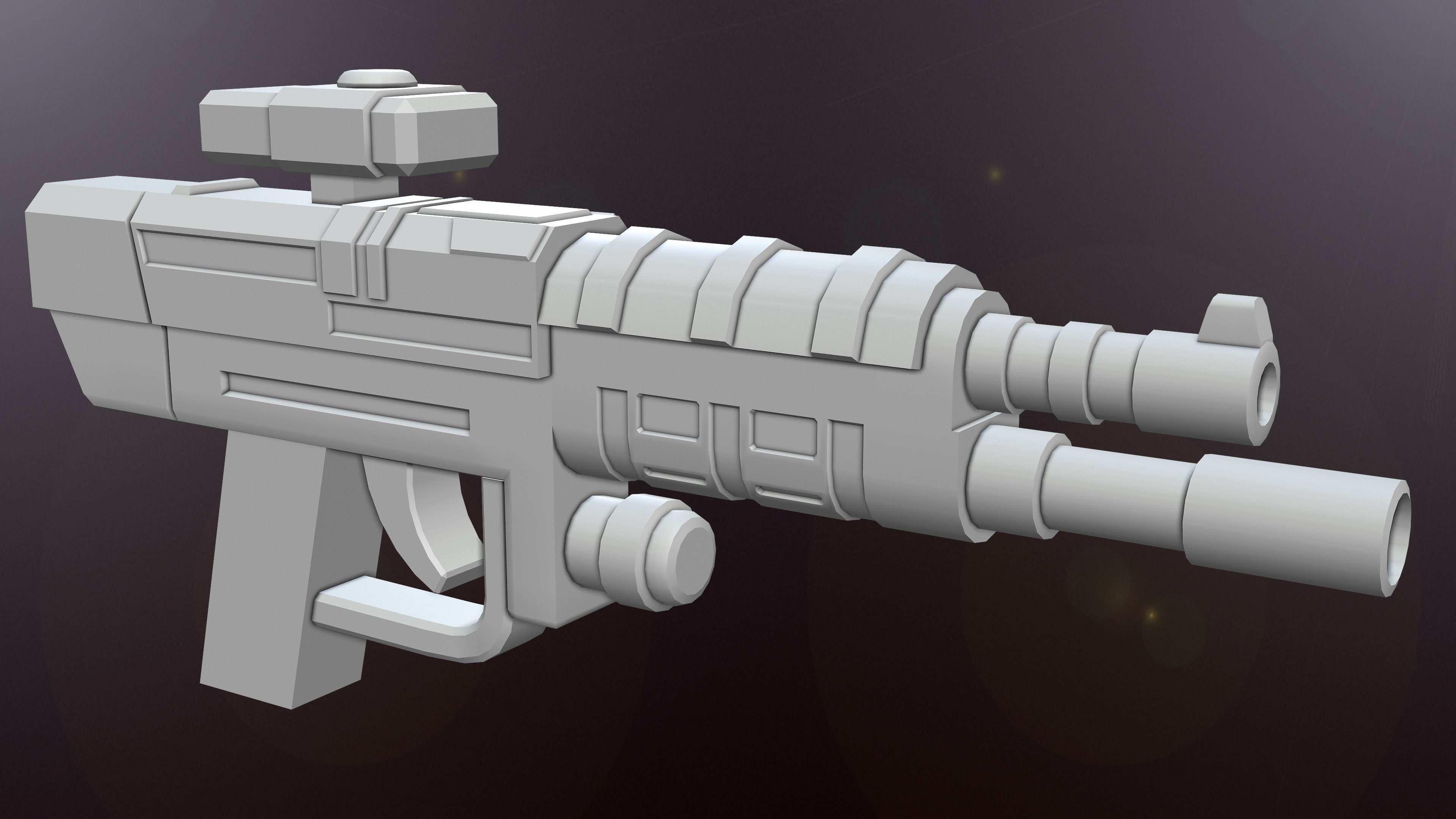 Sci-fi Gun Base meshes with uv 3D model | CGTrader