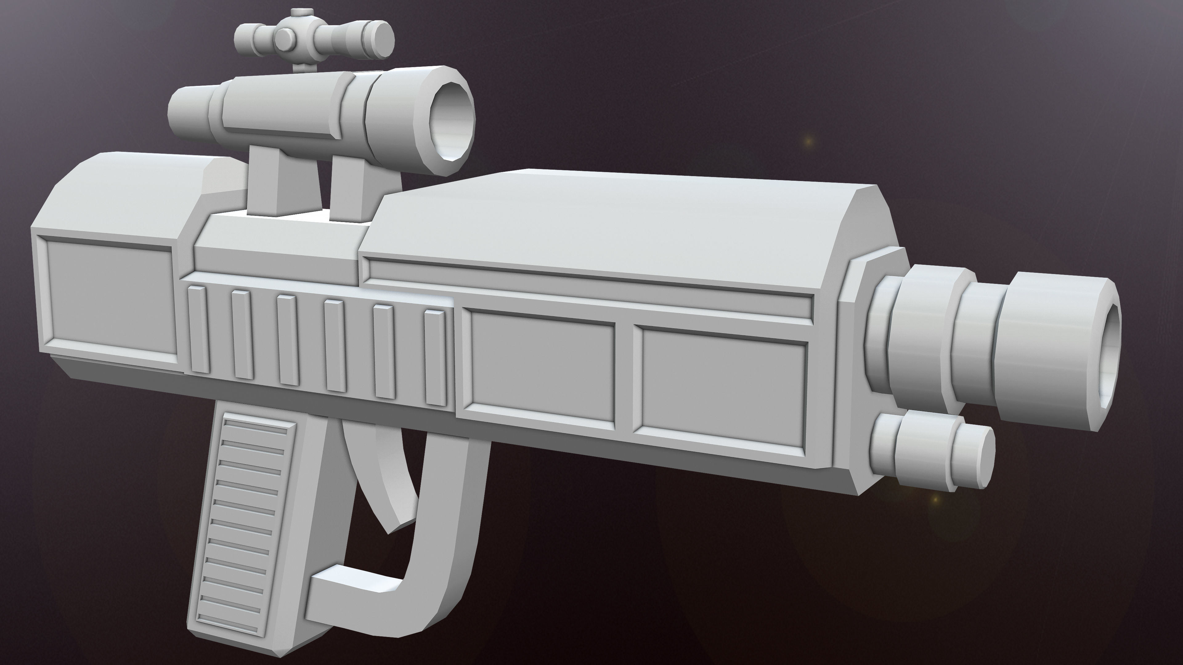 Sci-fi Gun Base meshes with uv 3D model | CGTrader
