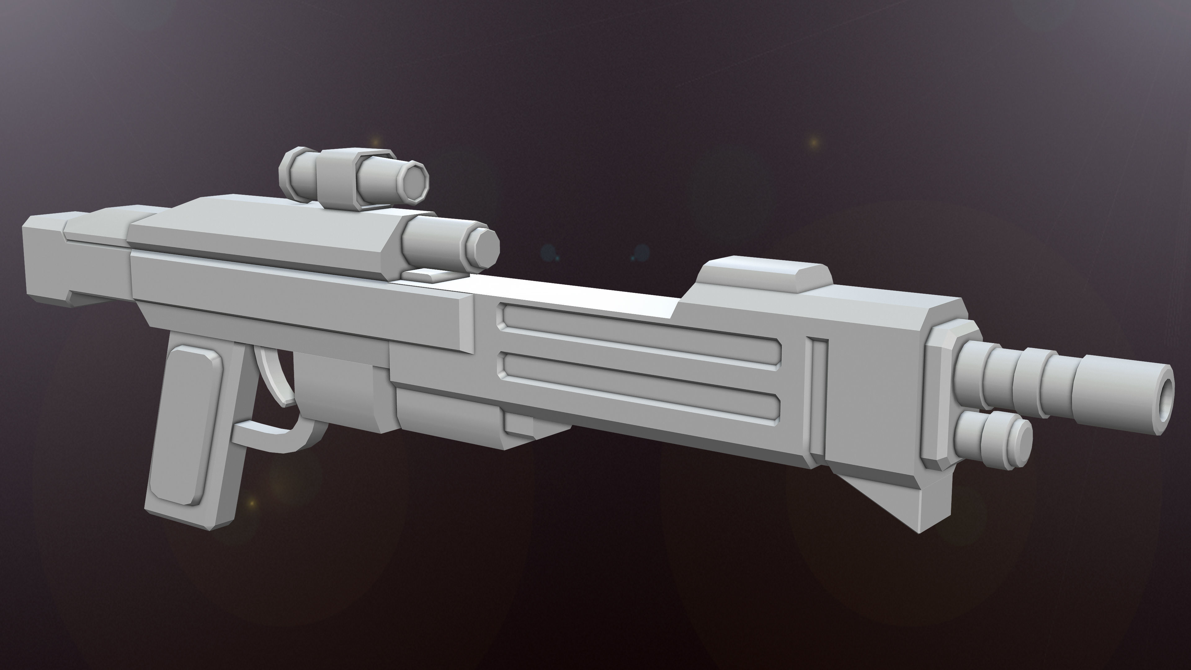 Sci-fi Gun Base meshes with uv 3D model | CGTrader