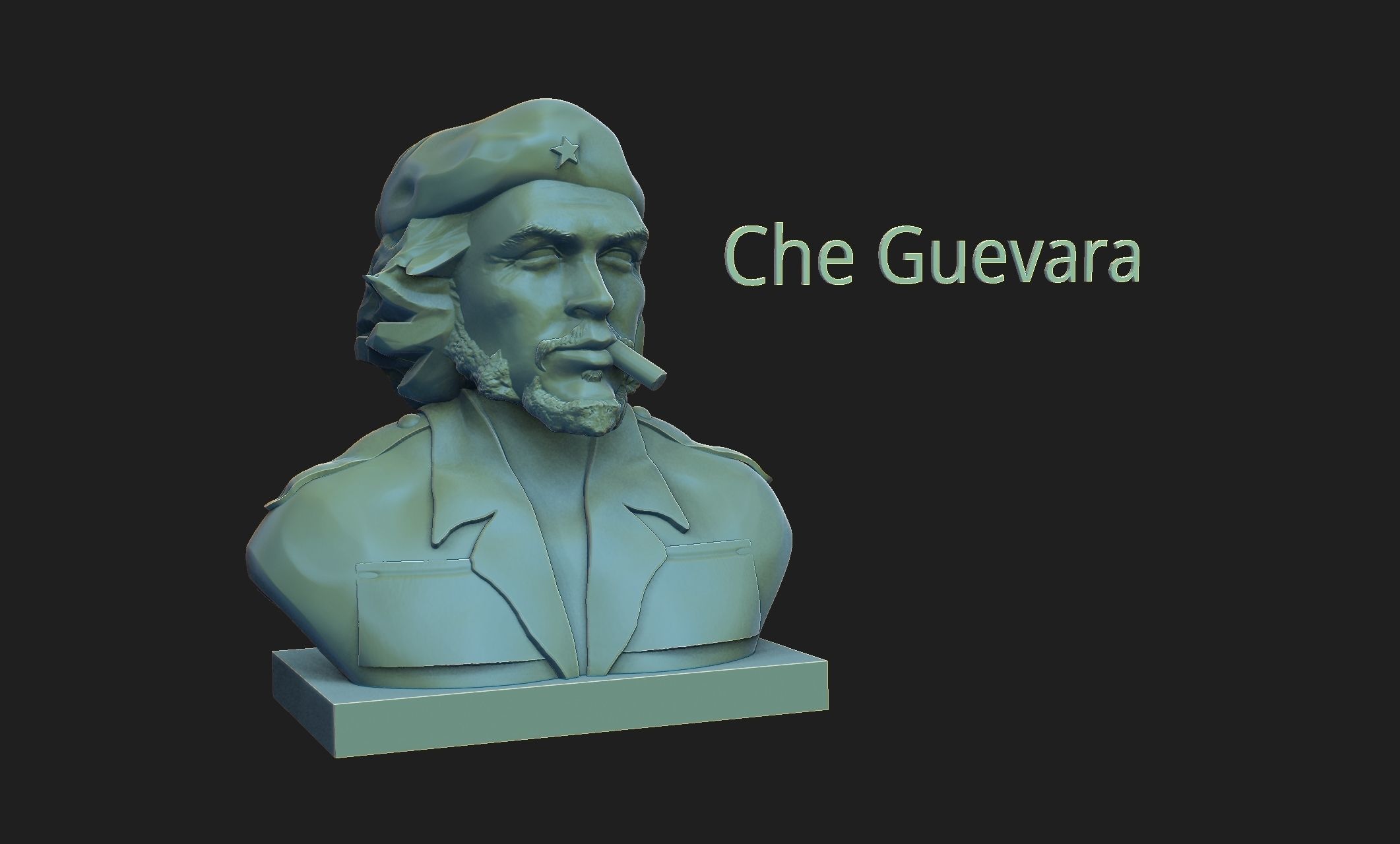 Che Guevara 3D model 3D printable | CGTrader