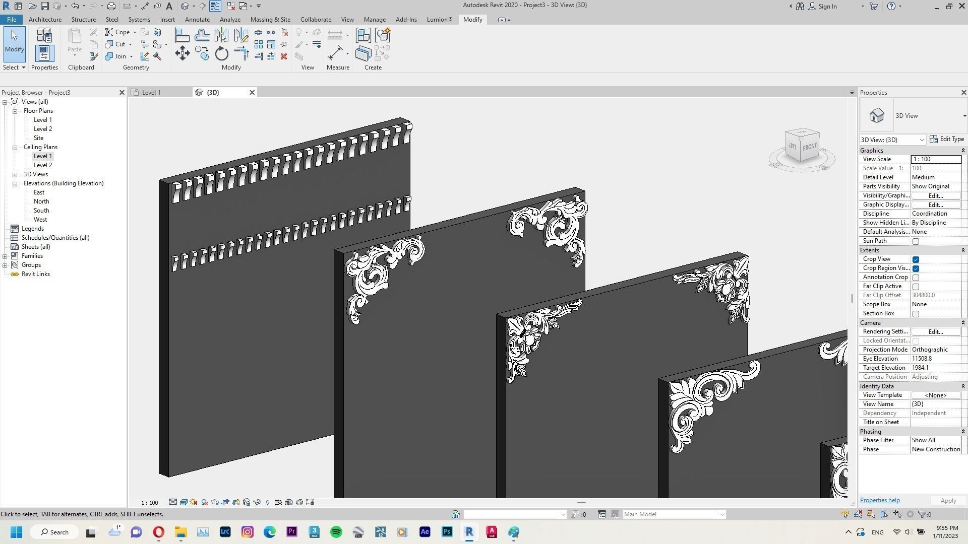 Classic Ornaments Revit Family 3D model | CGTrader
