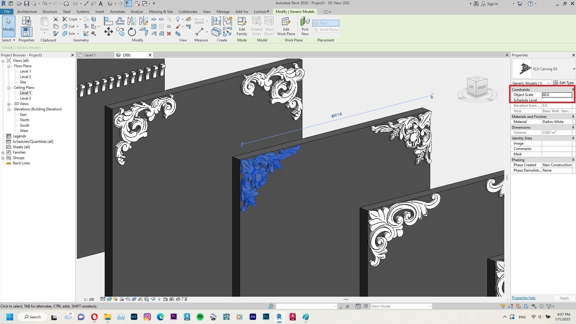 Classic Ornaments Revit Family 3D model | CGTrader