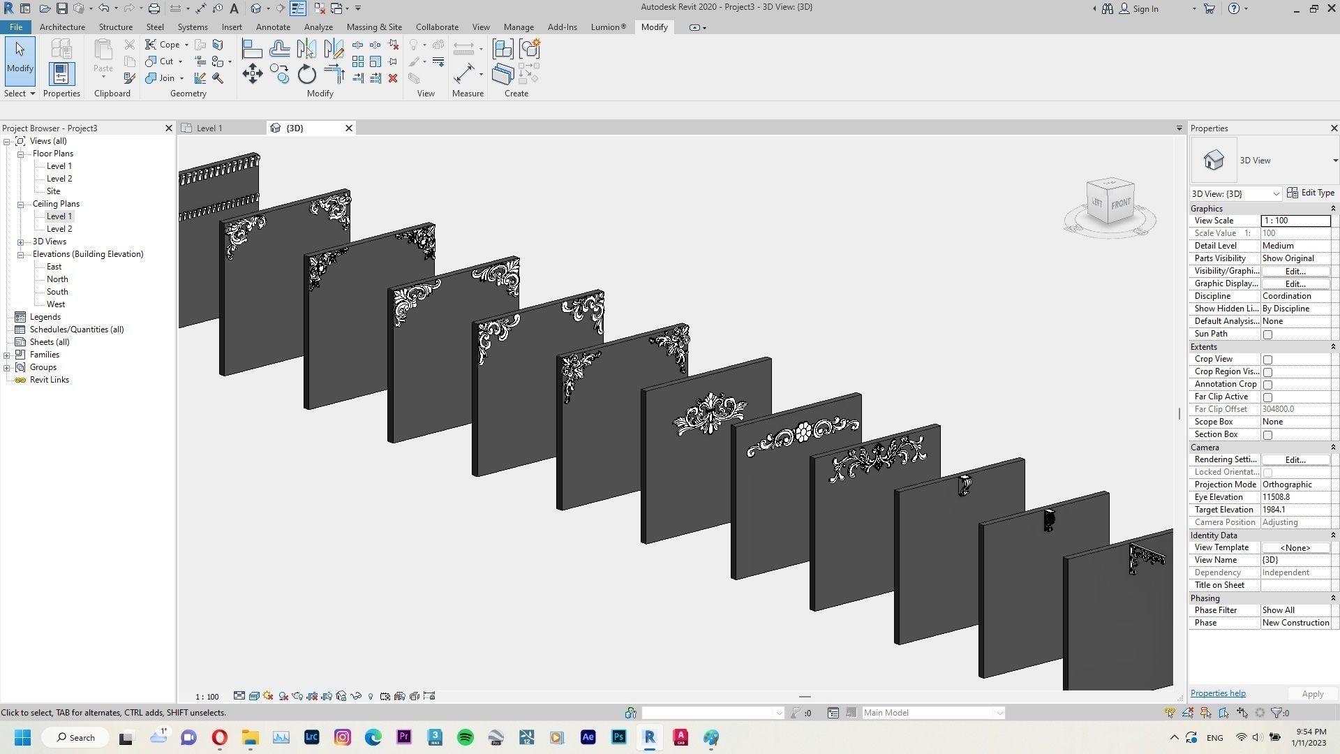 Classic Ornaments Revit Family 3D model | CGTrader