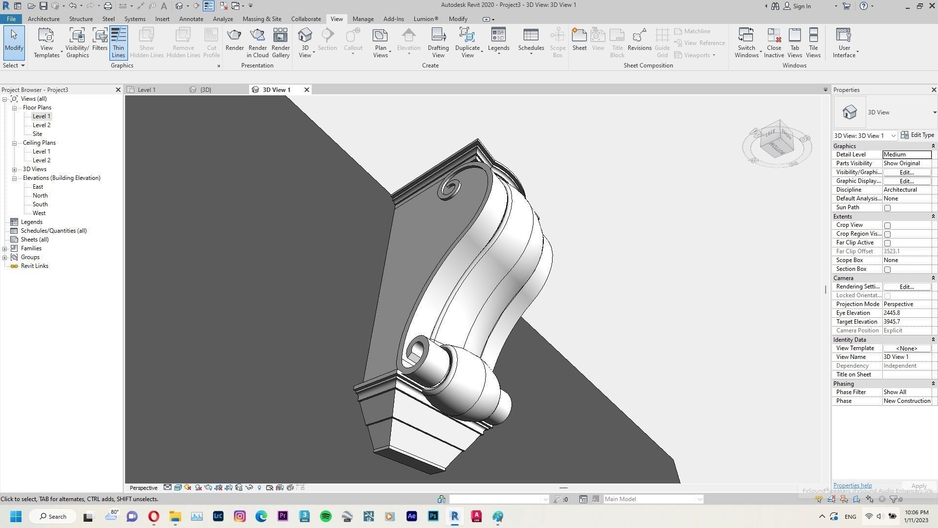 Classic Ornaments Revit Family 3D model | CGTrader