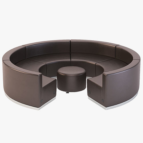 Krysten Sectional Six Module Round Circular Sofa 3D model | CGTrader