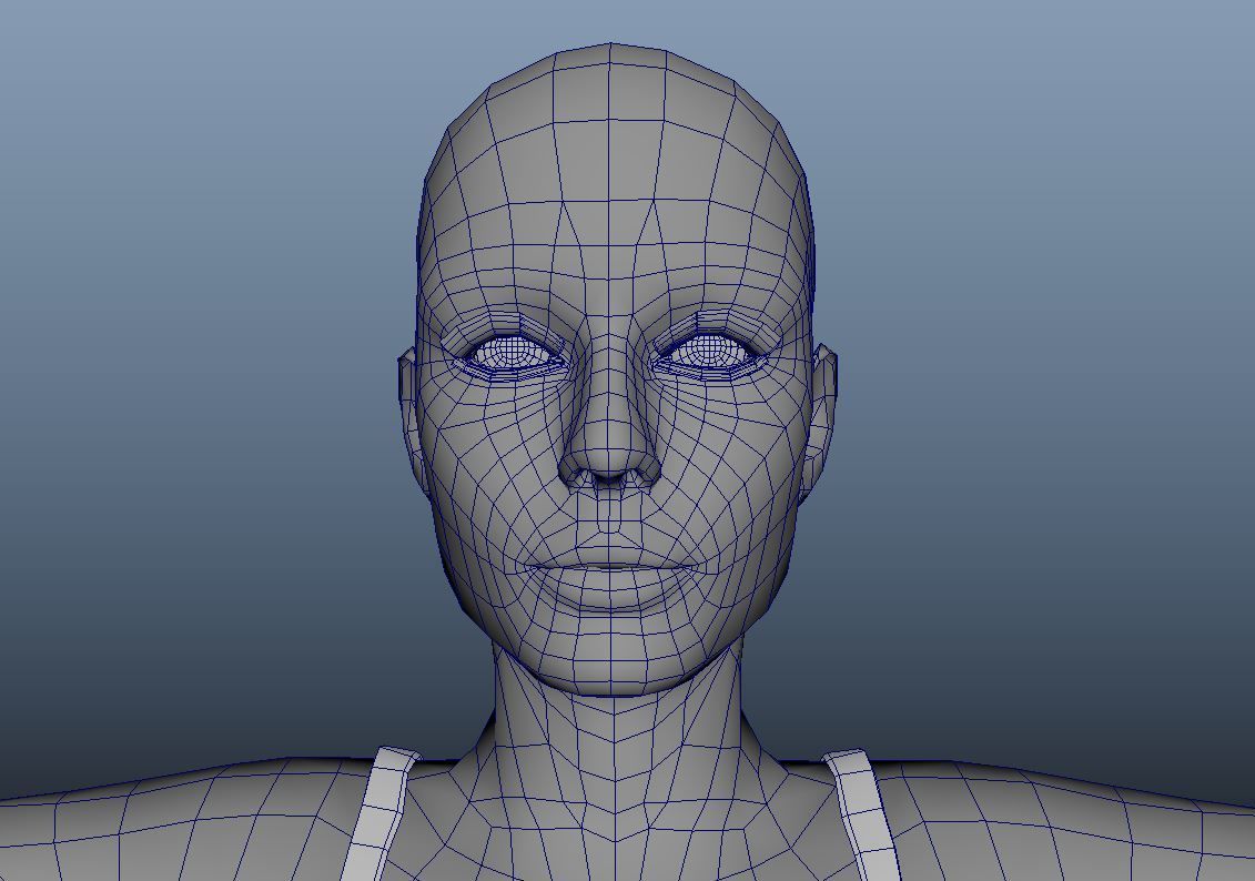 3D model Girl Realistic Game Base Mesh with Rig and Texture VR / AR ...