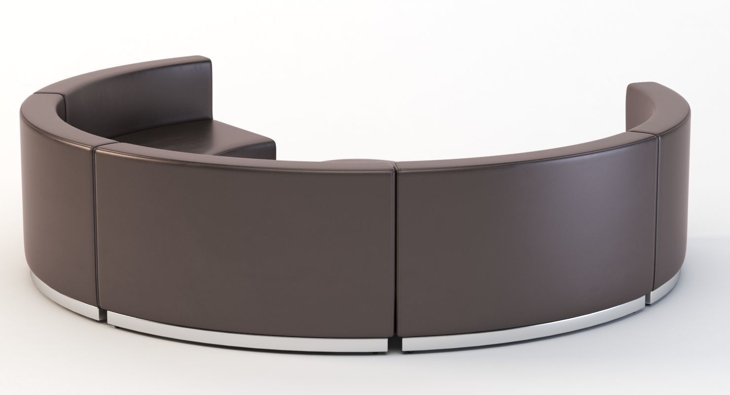 Krysten Sectional Five Module Concave Round Booth Sofa 3D model | CGTrader