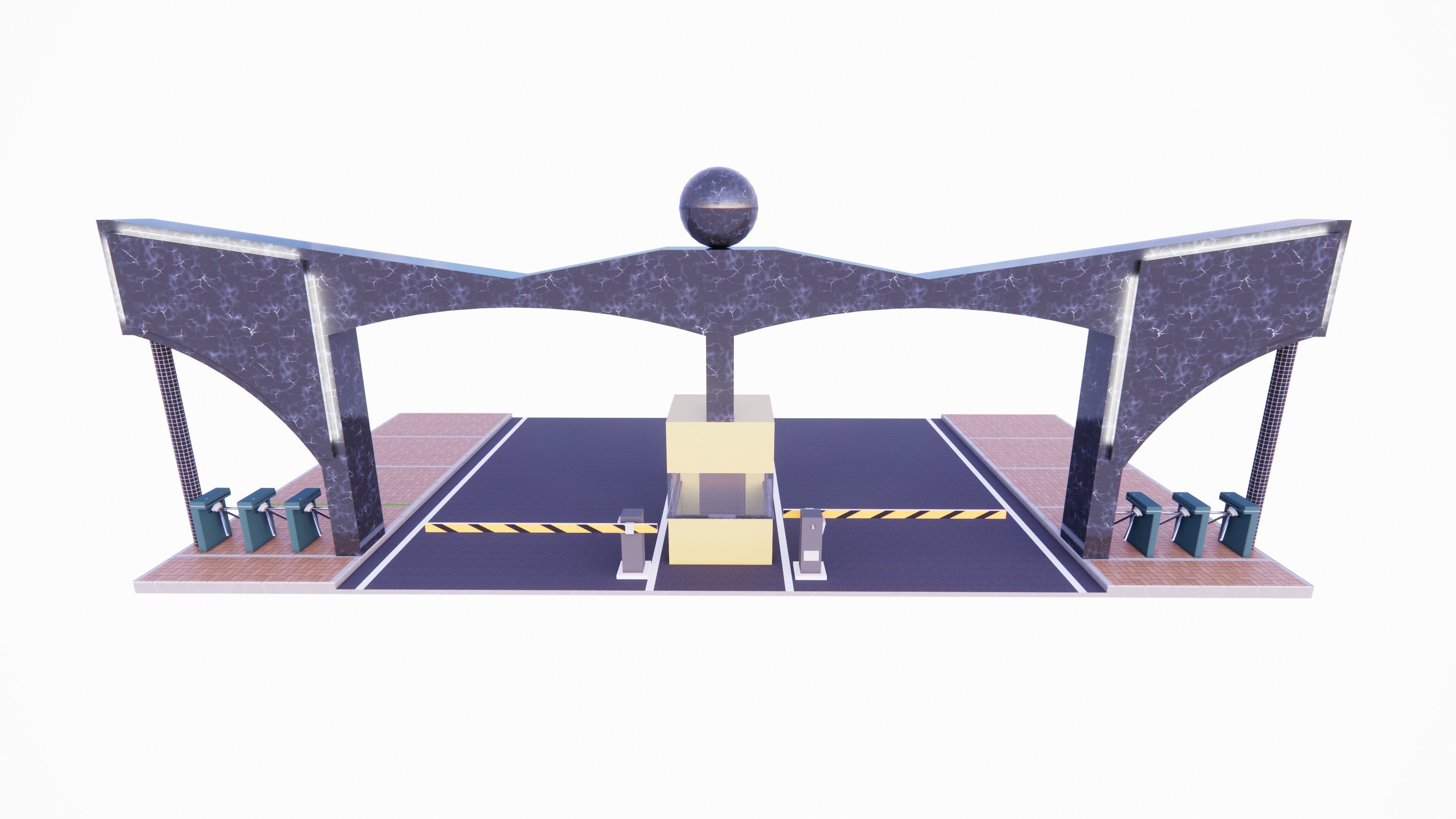 Entrance Gate 3D model | CGTrader
