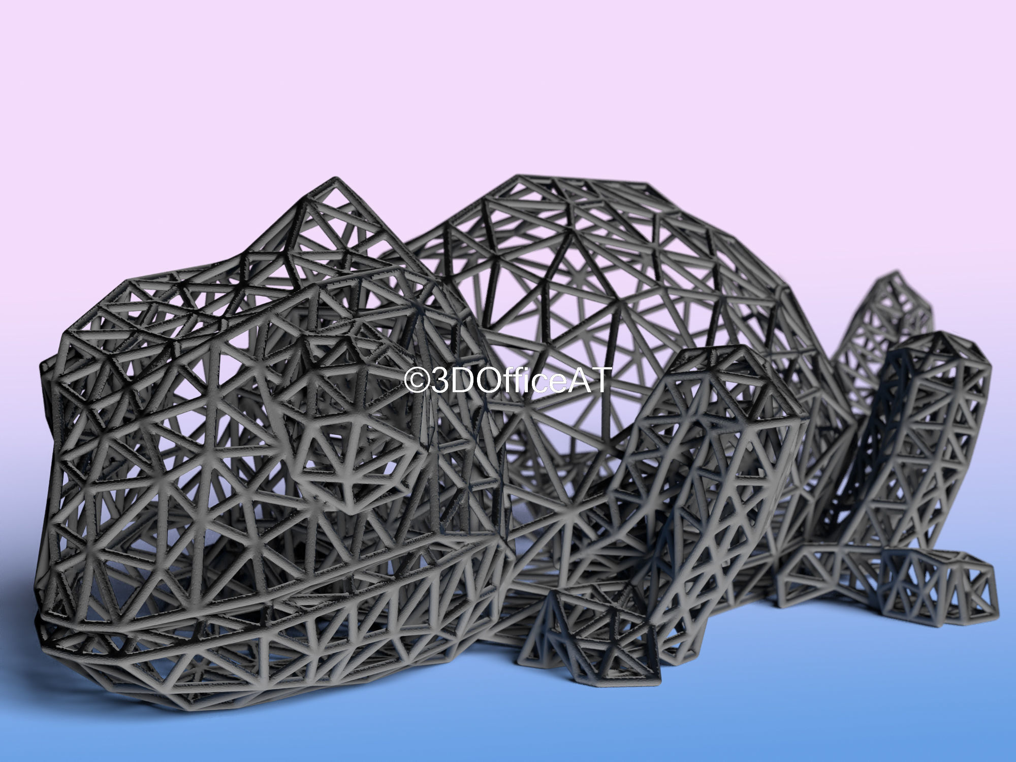 CHAMELEON - WIRE SCULPTURE 3D model 3D printable | CGTrader