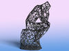 THE THINKER - WIRE FRAME ART 3D model 3D printable | CGTrader
