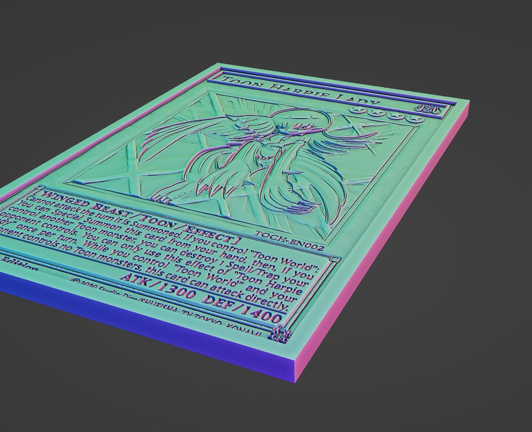 toon harpie lady - yugioh 3D model 3D printable | CGTrader