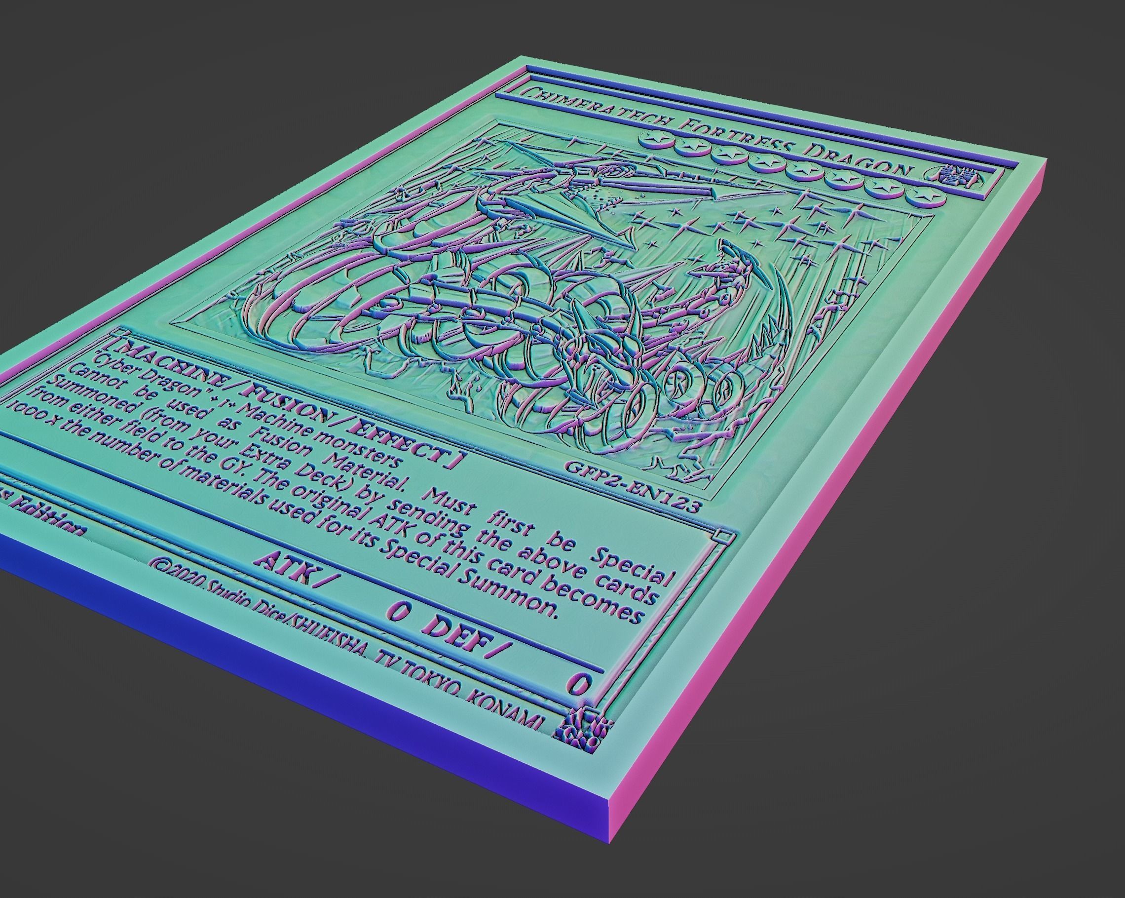 chimeratech fortress dragon - yugioh 3D model 3D printable | CGTrader