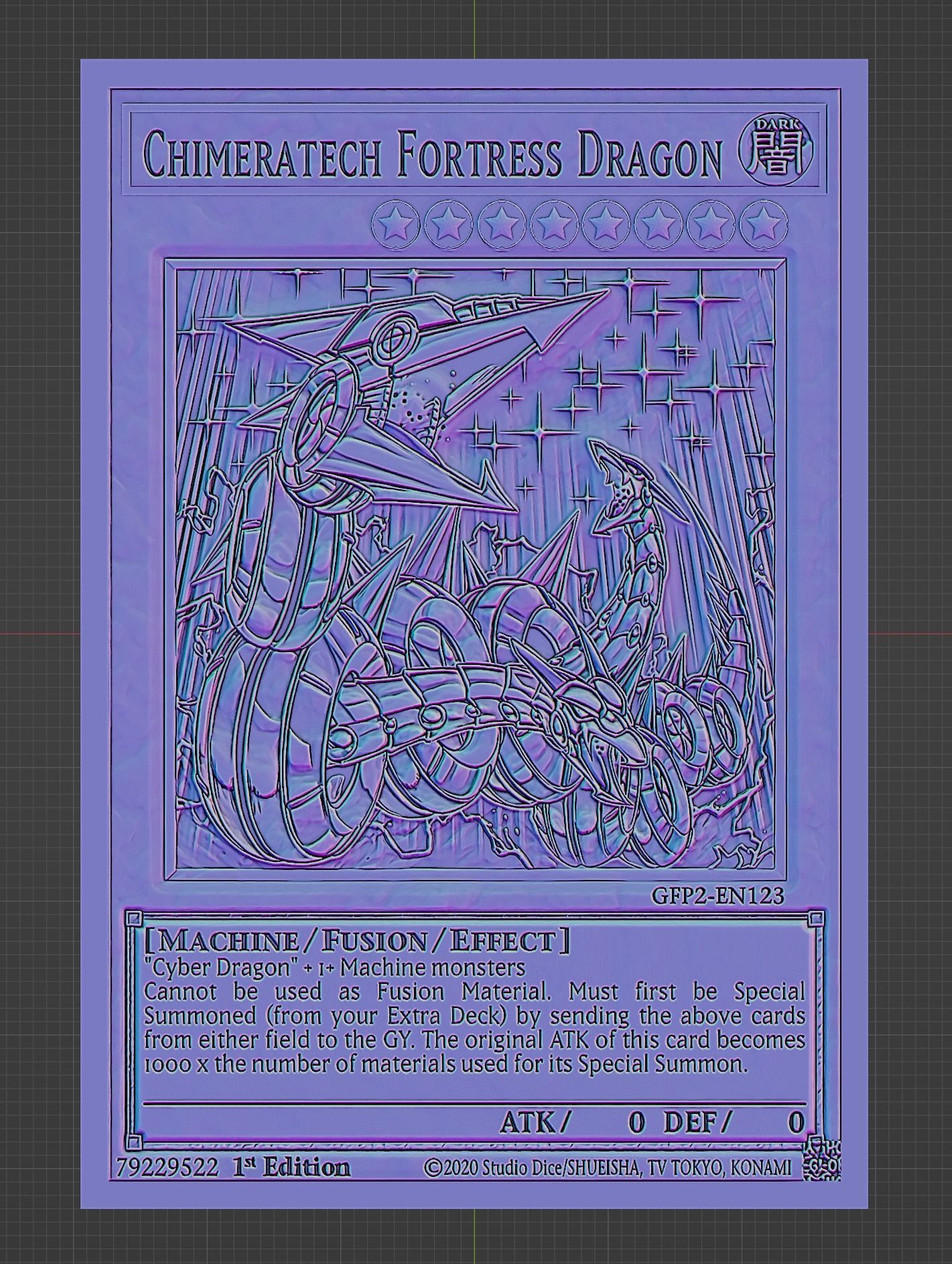 chimeratech fortress dragon - yugioh 3D model 3D printable | CGTrader