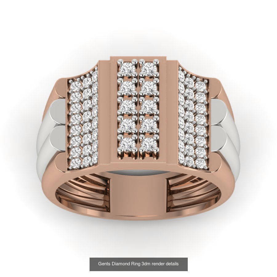 30 Gents Diamond Ring 3dm render details 3D Model Collection | CGTrader