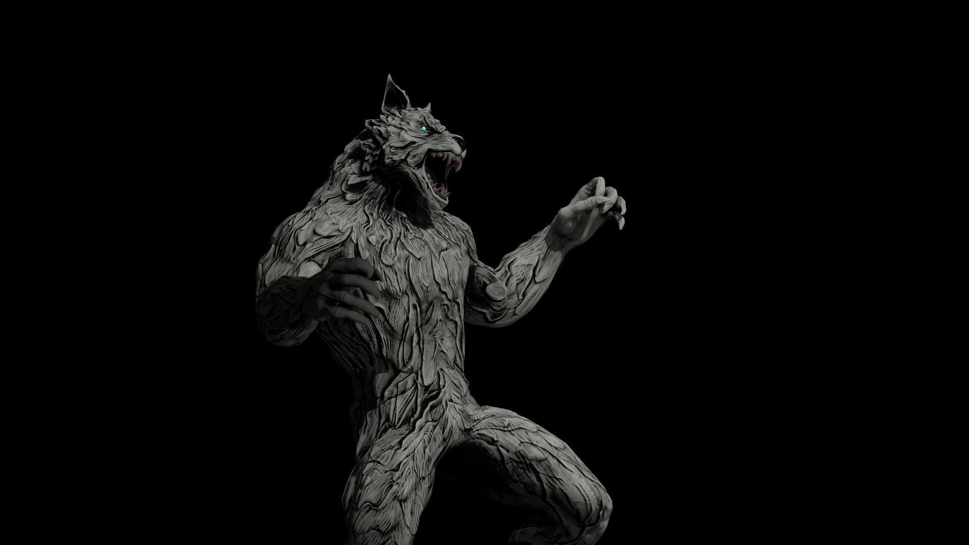 3D model WEREWOLF POWERFUL VR / AR / low-poly | CGTrader