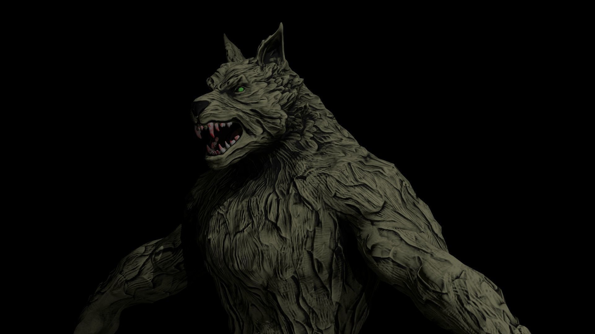 3D model WEREWOLF POWERFUL VR / AR / low-poly | CGTrader