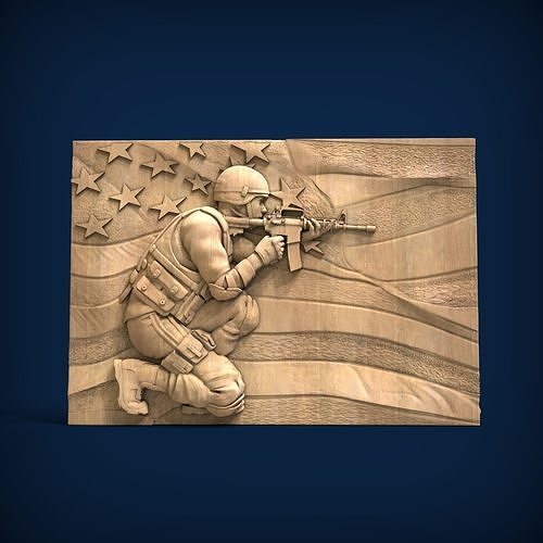 Carved panel painting STL 3D model | CGTrader