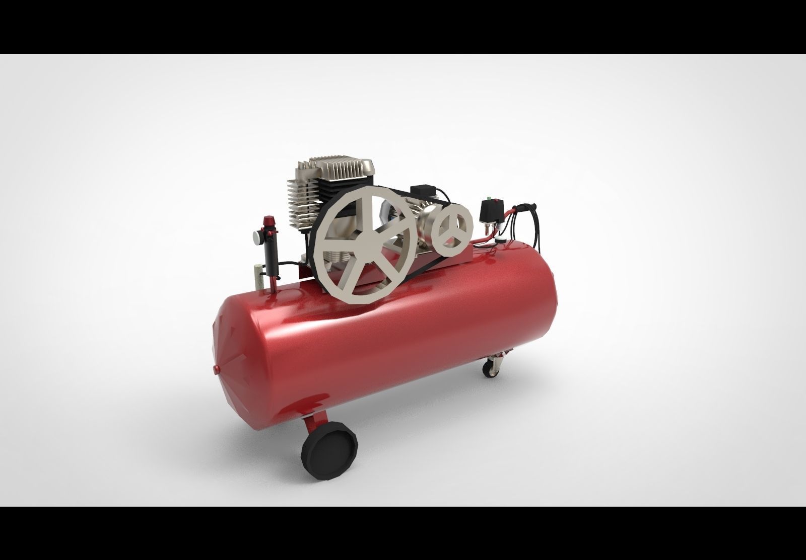 Air compressor type C 3D model | CGTrader