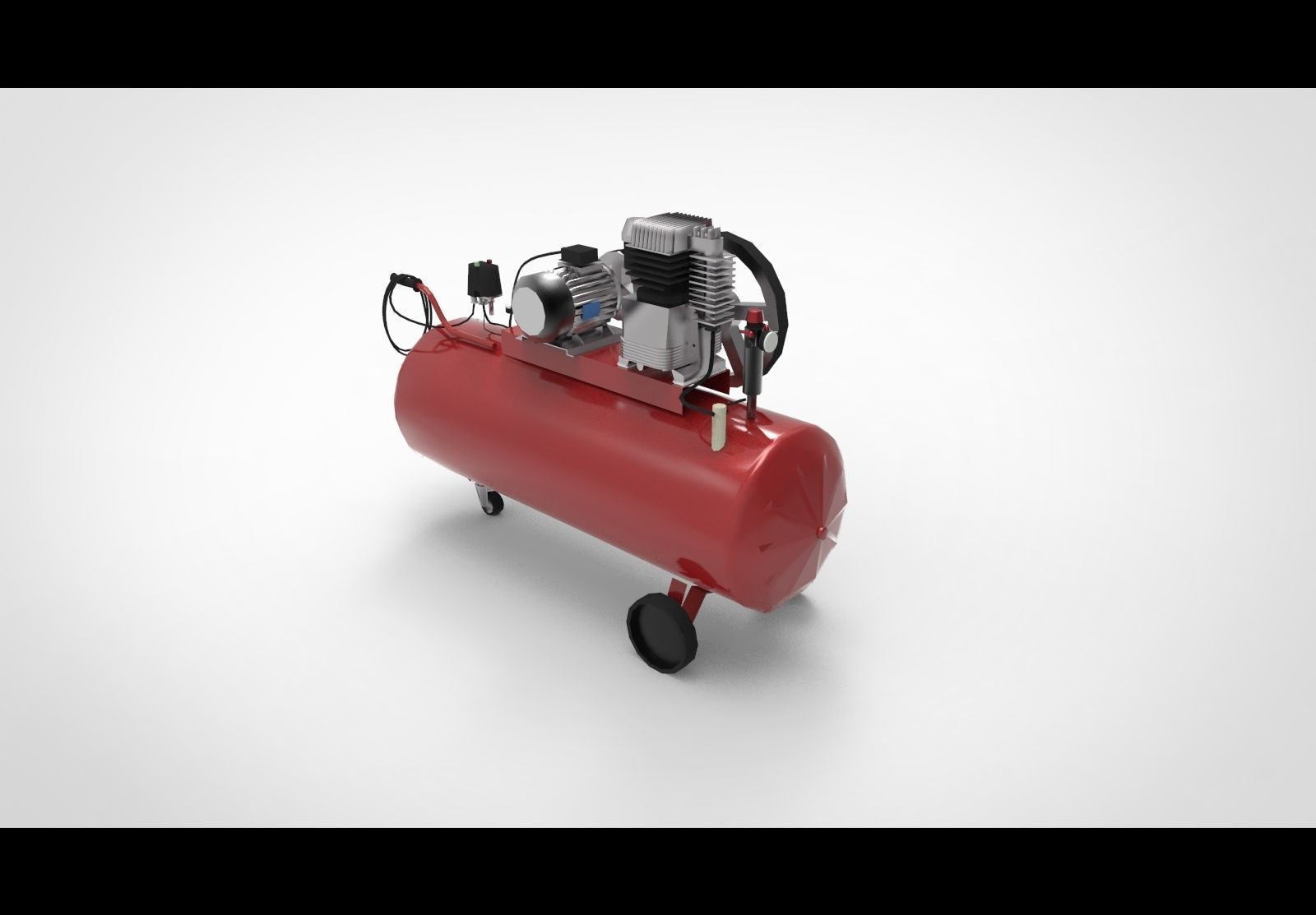 Air compressor type C 3D model | CGTrader