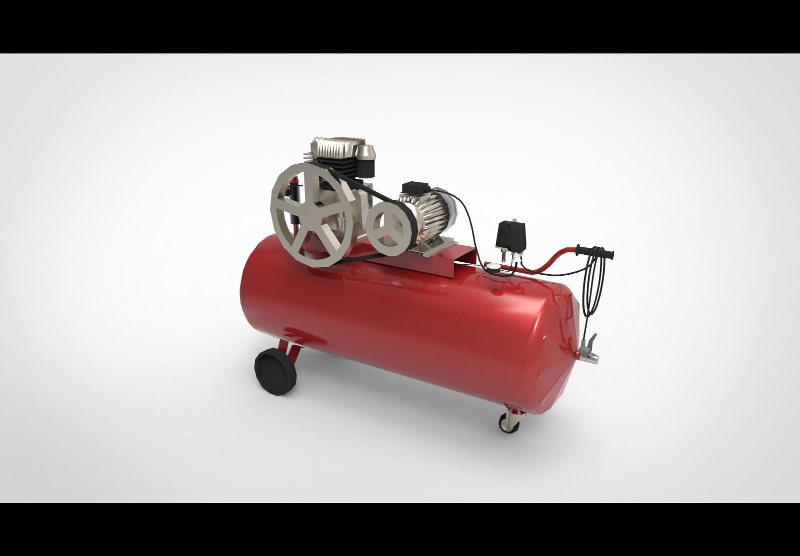 Air compressor type C 3D model | CGTrader
