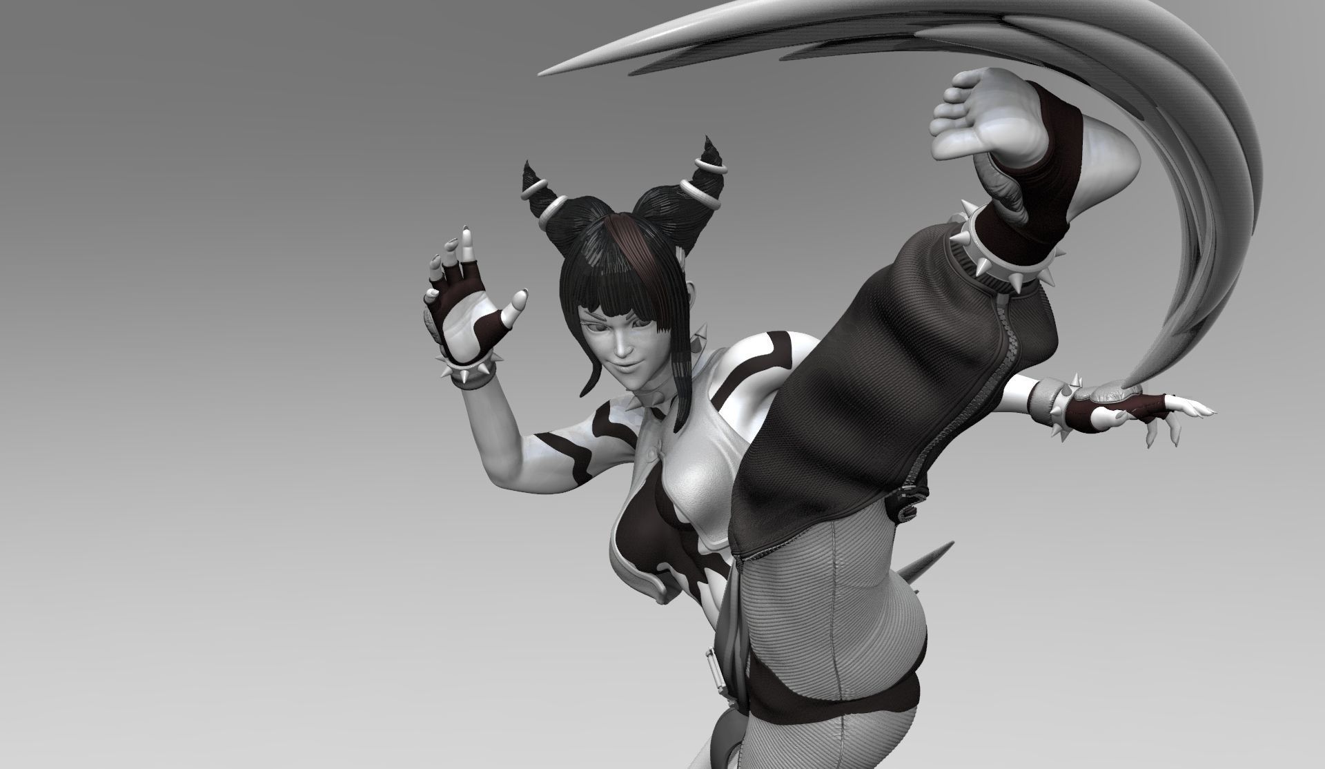 Street Fighter Juri 3D model 3D printable | CGTrader