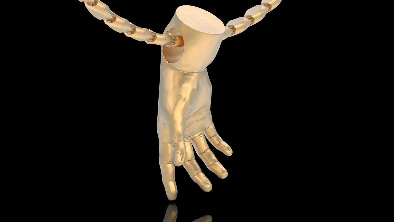 Hand pendant gold printable jewelry 3D model 3D model 3D printable ...