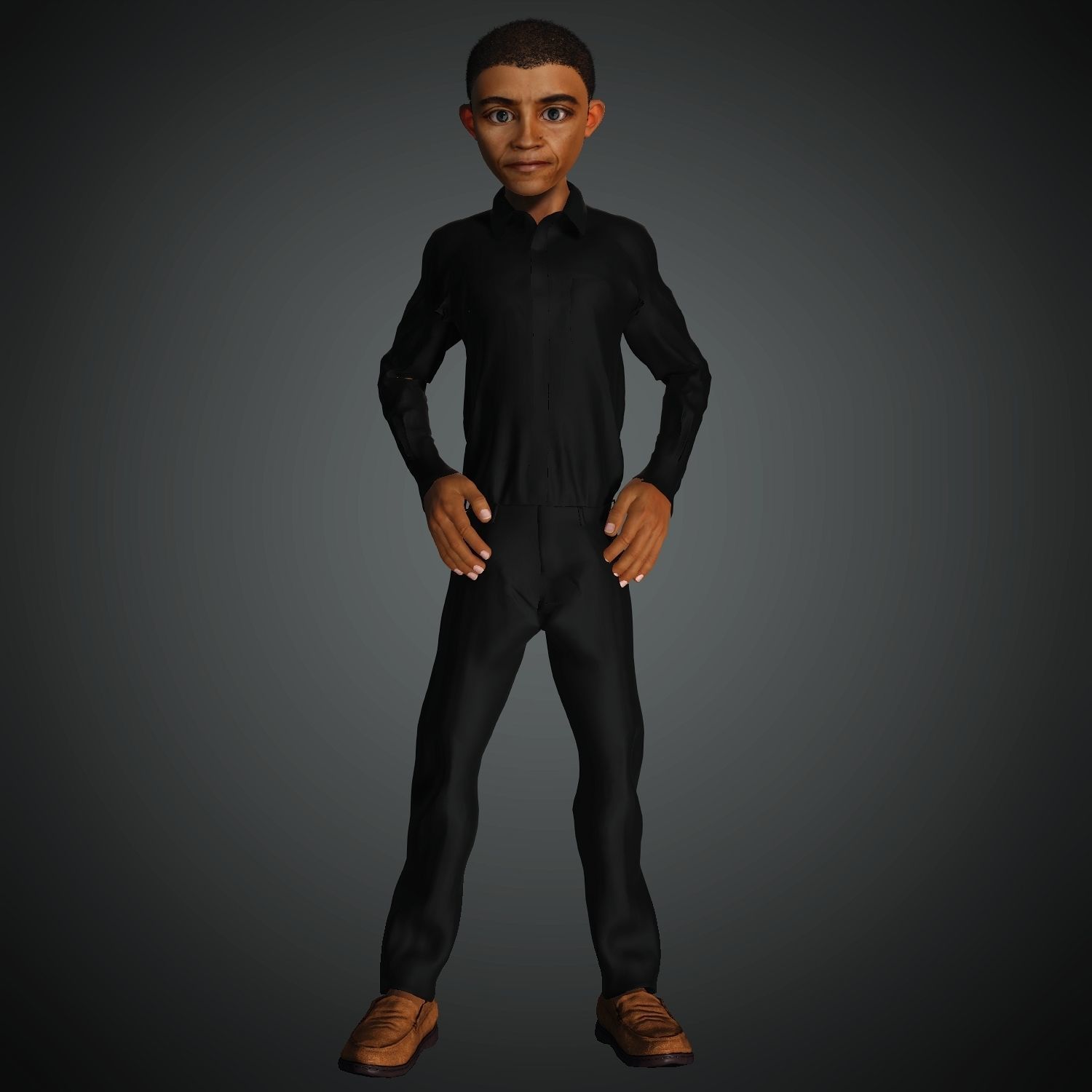 3D model Obama Cartoon Character Toons Fbx Blender Maya Iclone VR / AR ...