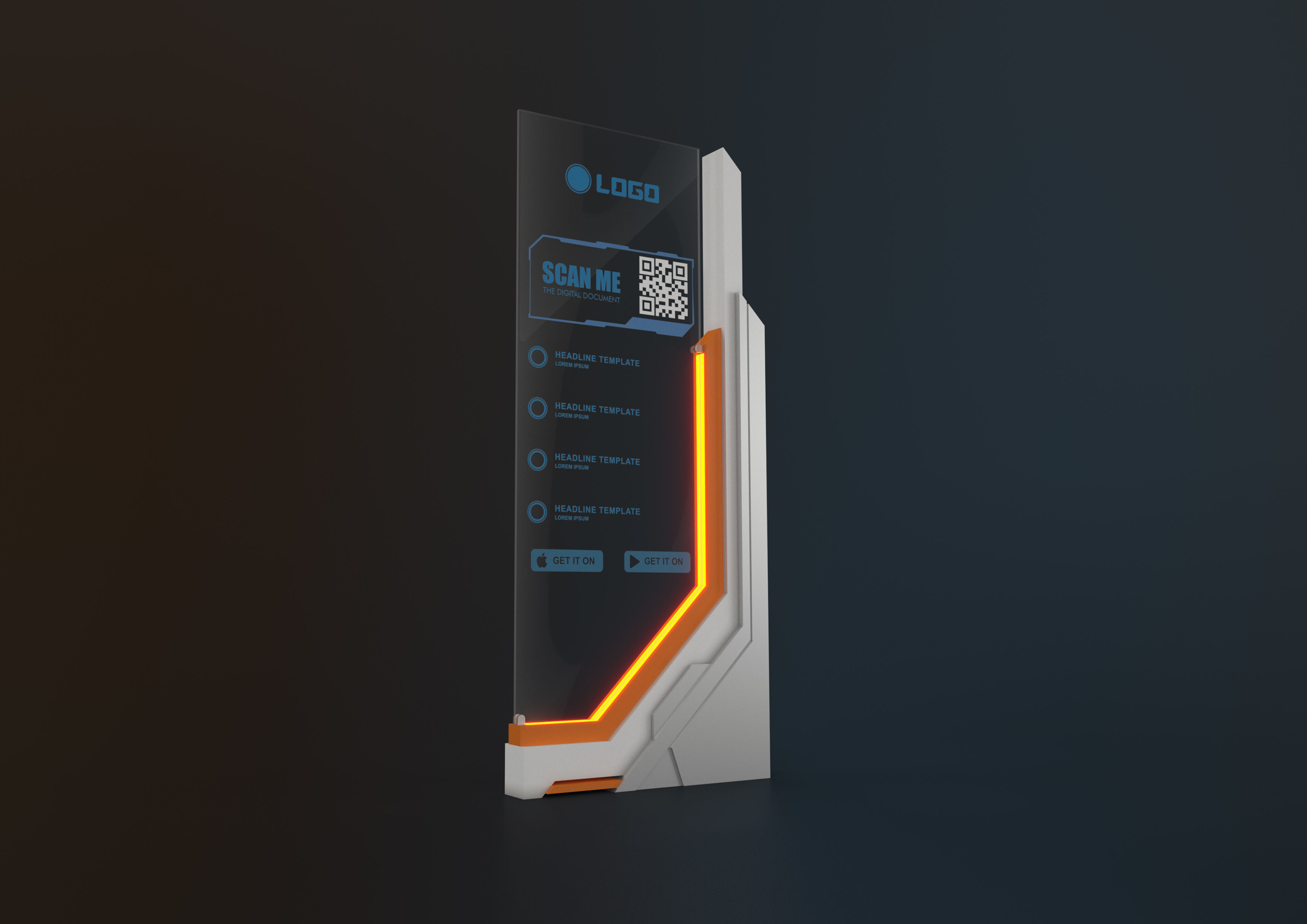 banner stand 3D model | CGTrader
