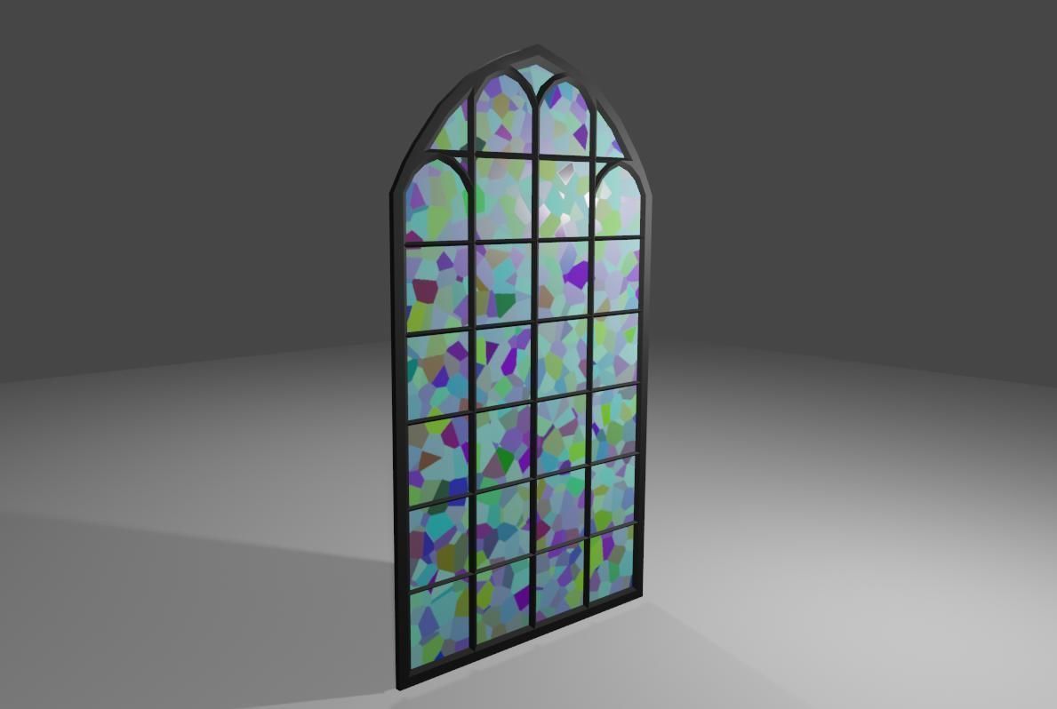 3D model Stained Glass Window - Vitral VR / AR / low-poly | CGTrader